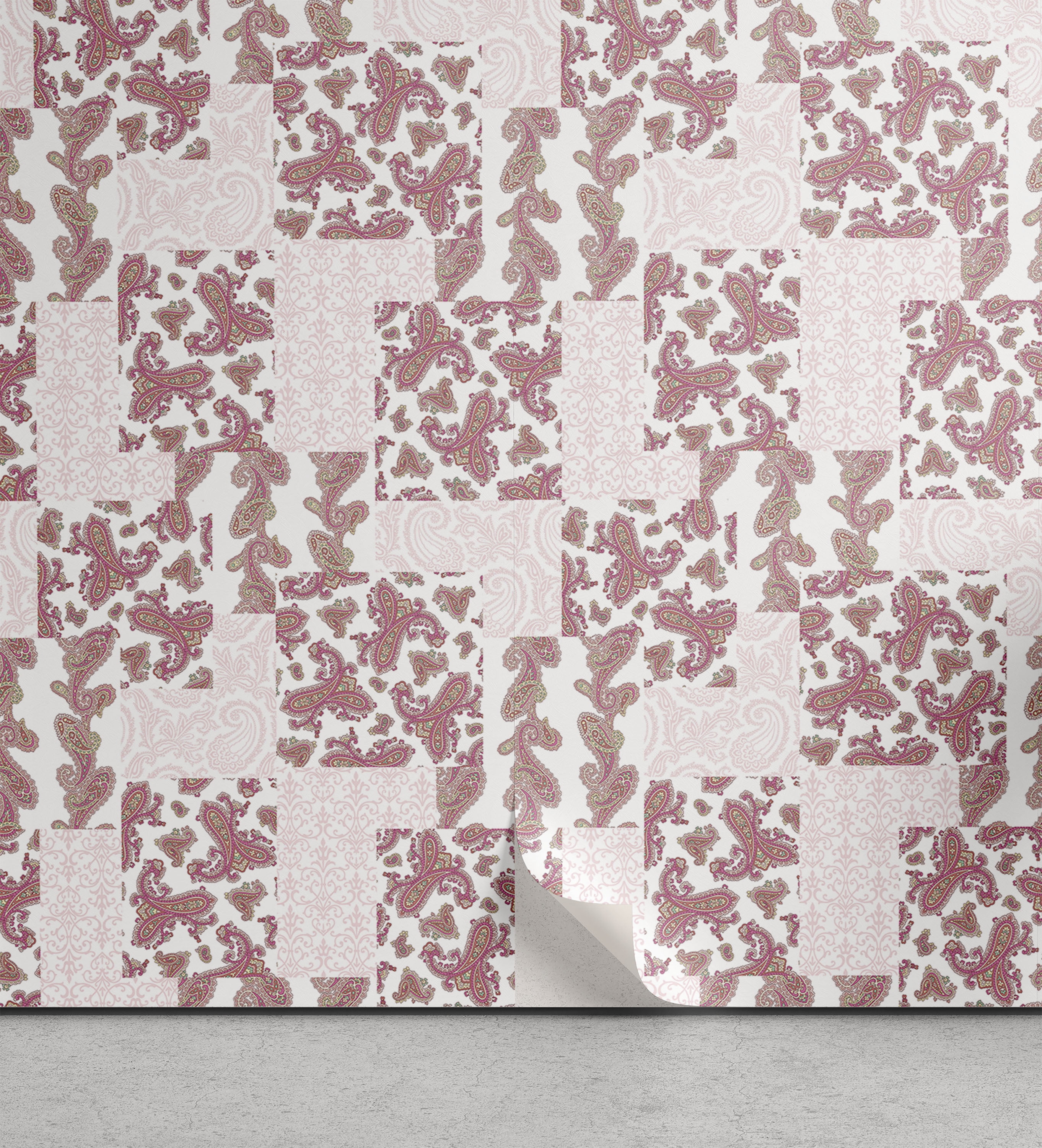 Ambesonne Ethnic Peel & Stick Wallpaper for Home, Minimalistic Pink ...