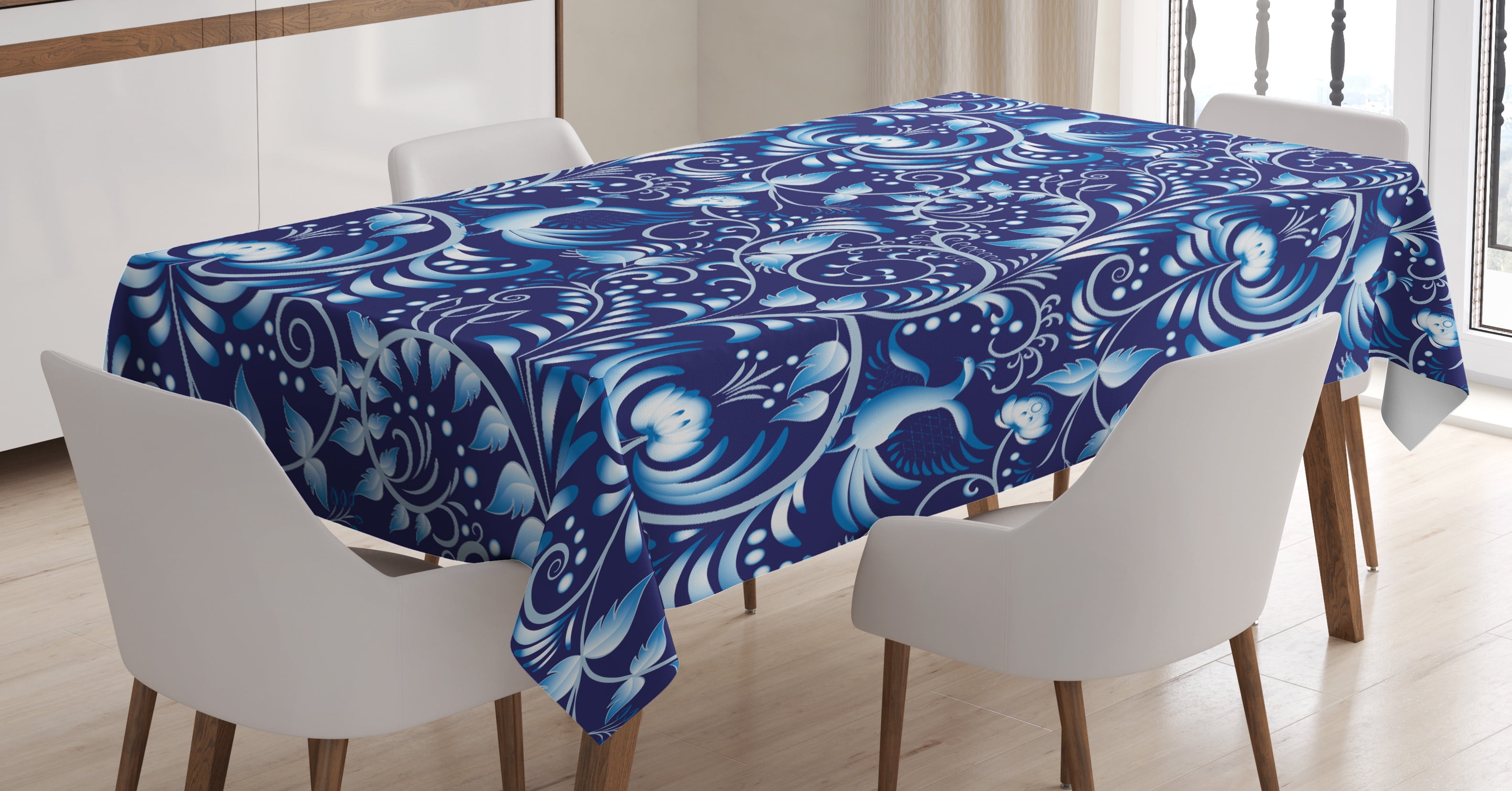 Ambesonne Ethnic Tablecloth Rectangular Table Cover, Folk Chinese Theme ...
