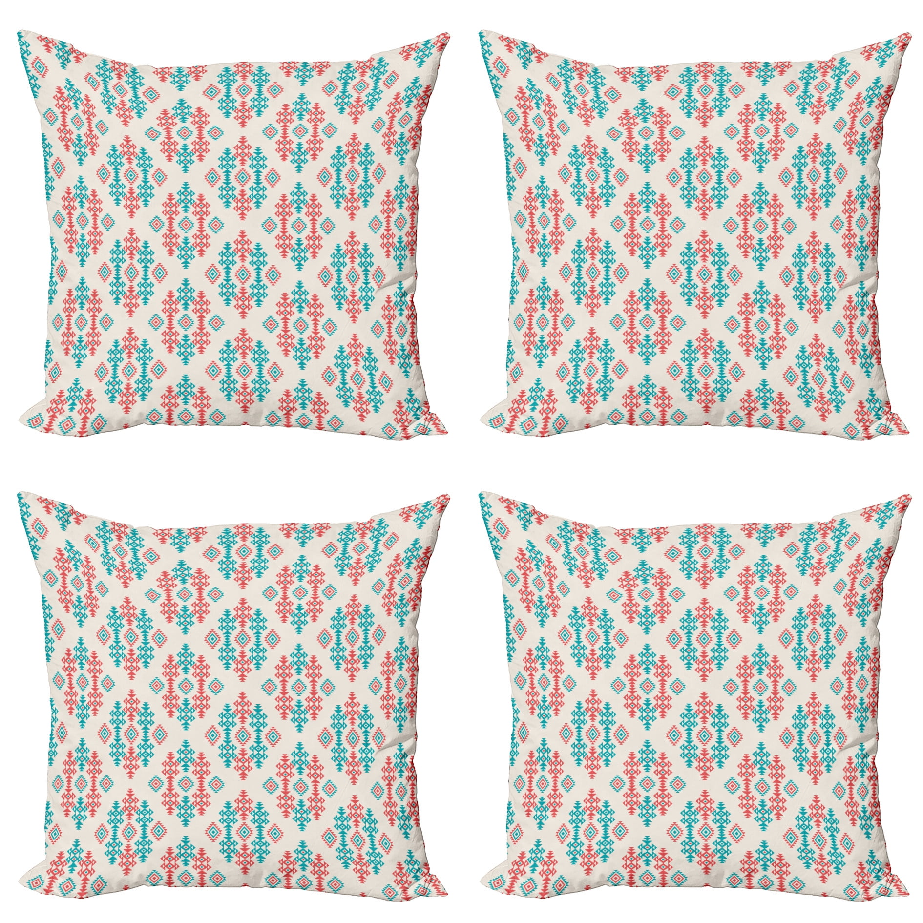 Ambesonne Ethnic Throw Pillow Cover 4 Pack, Traditional Local, 24 ...