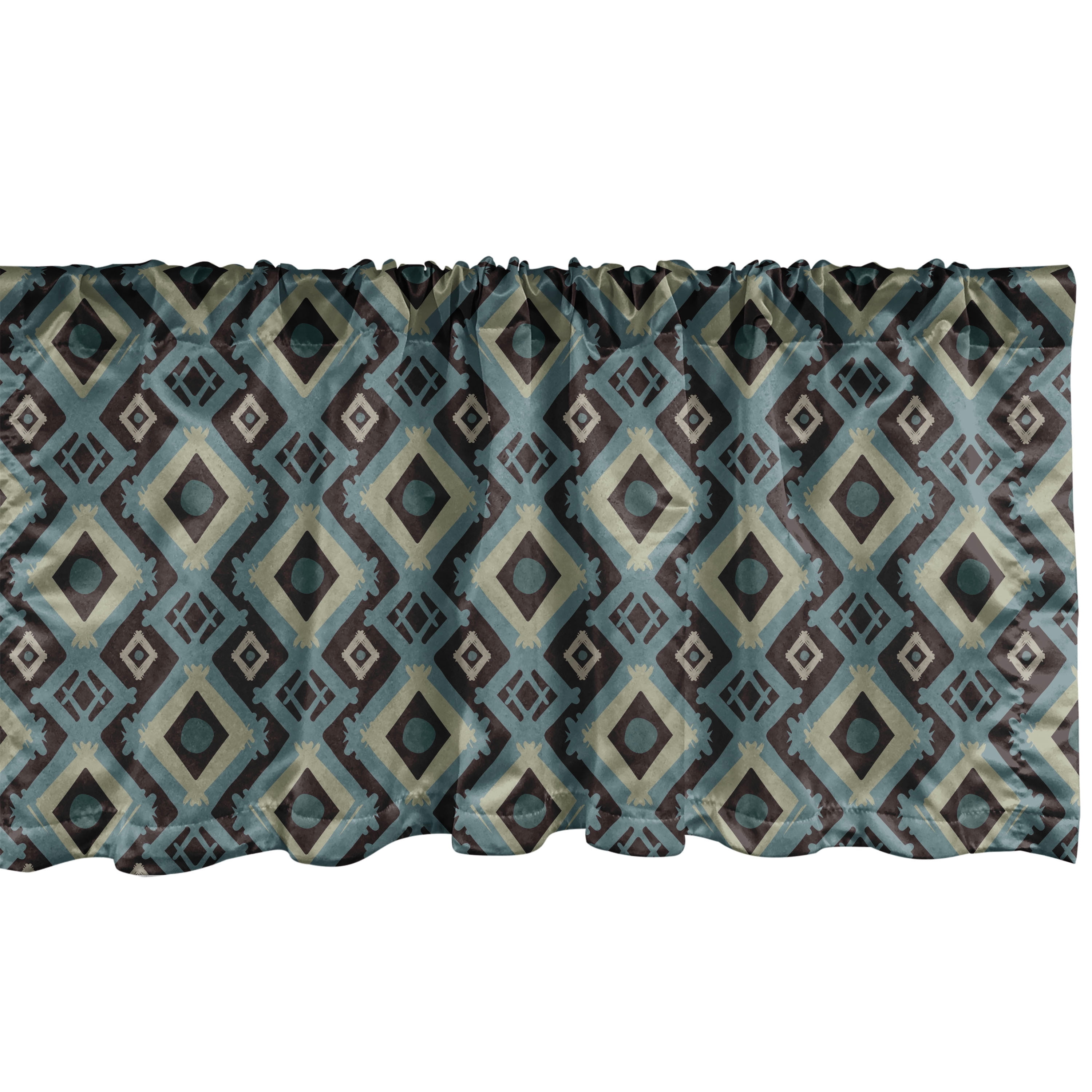 Ambesonne Ethnic Window Valance, African Culture Style Funky, 42" x 18 ...