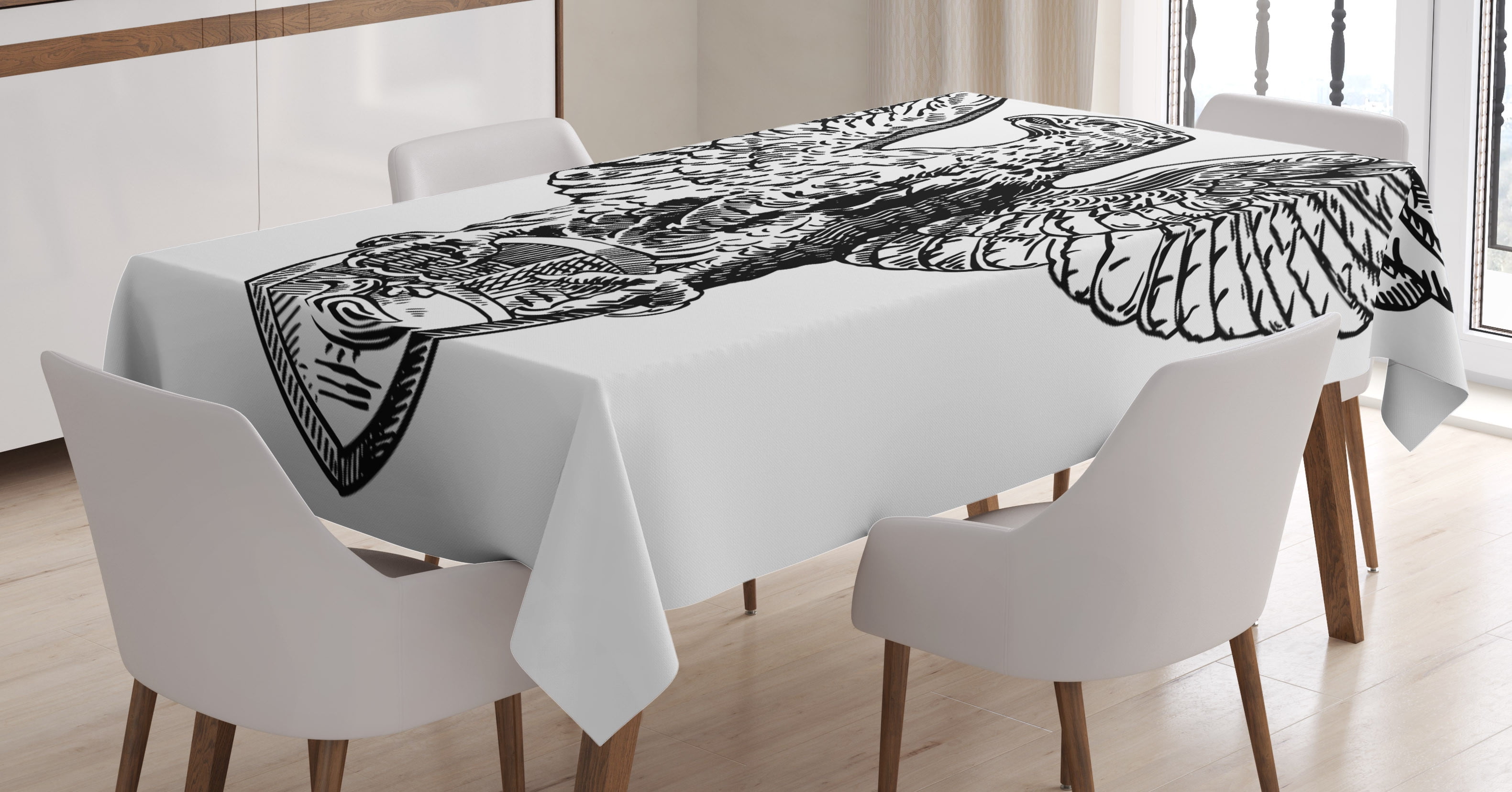 Ambesonne European Tablecloth Rectangular Table Cover, Italian Rome ...