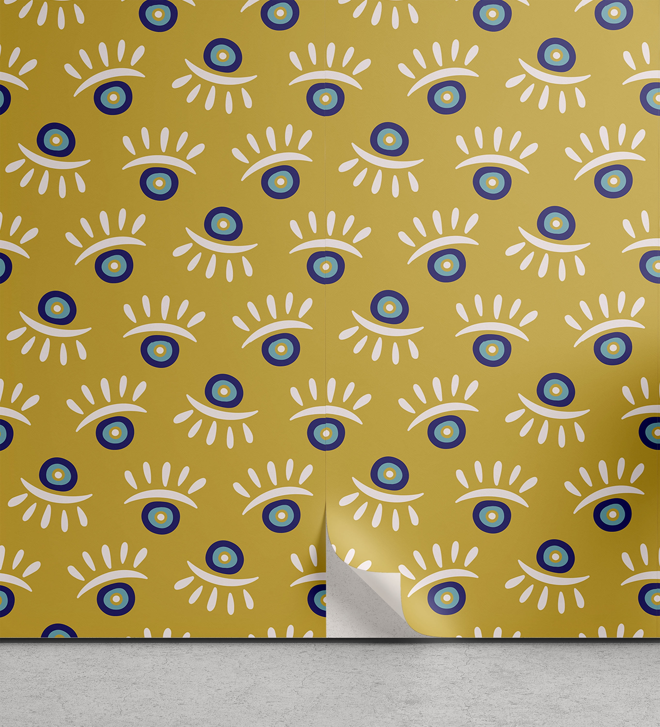 Ambesonne Evil Eye Peel & Stick Wallpaper for Home, Abstract Lines ...