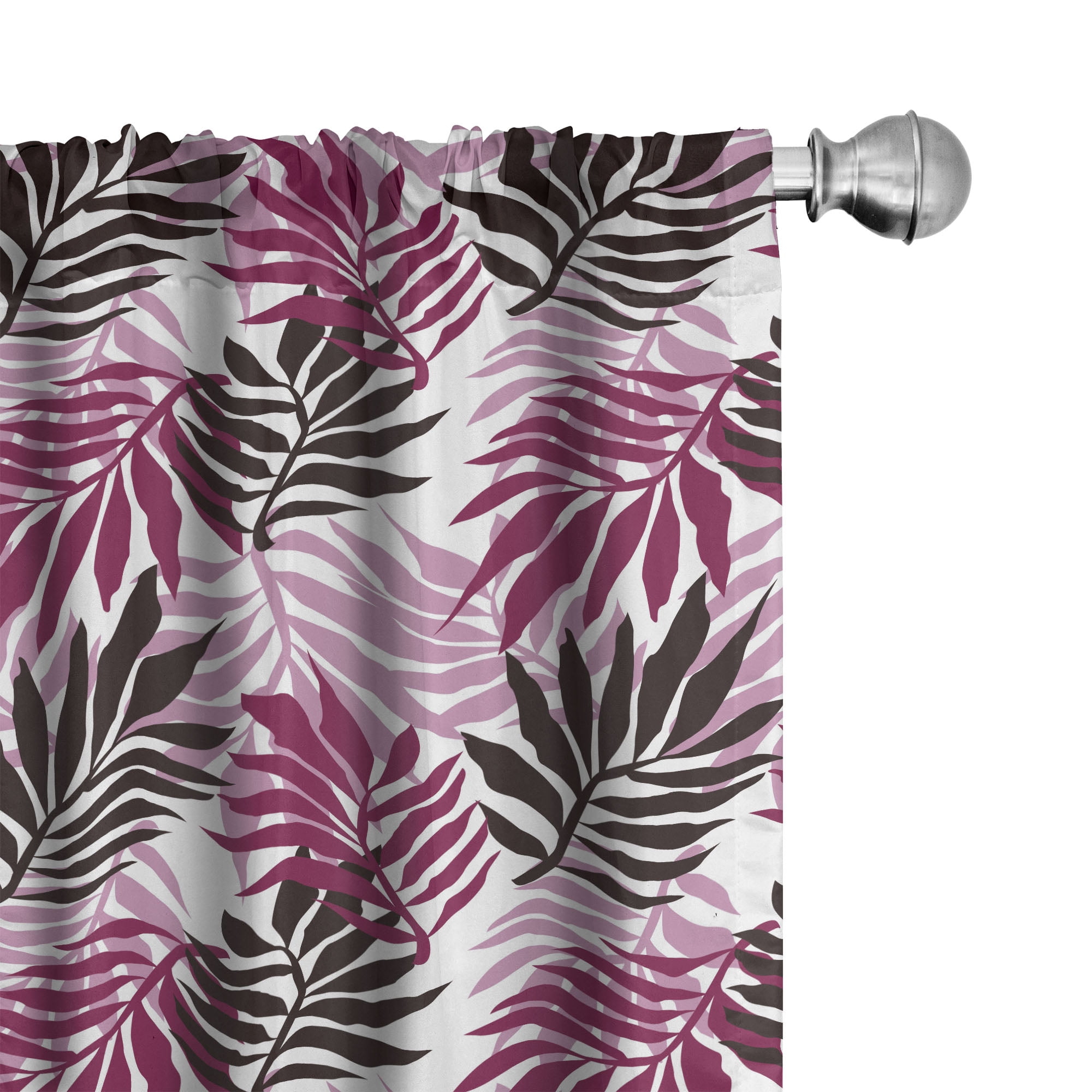 Ambesonne Exotic Curtains, Tropical Forest Theme Form, Pair of 28"x63 ...