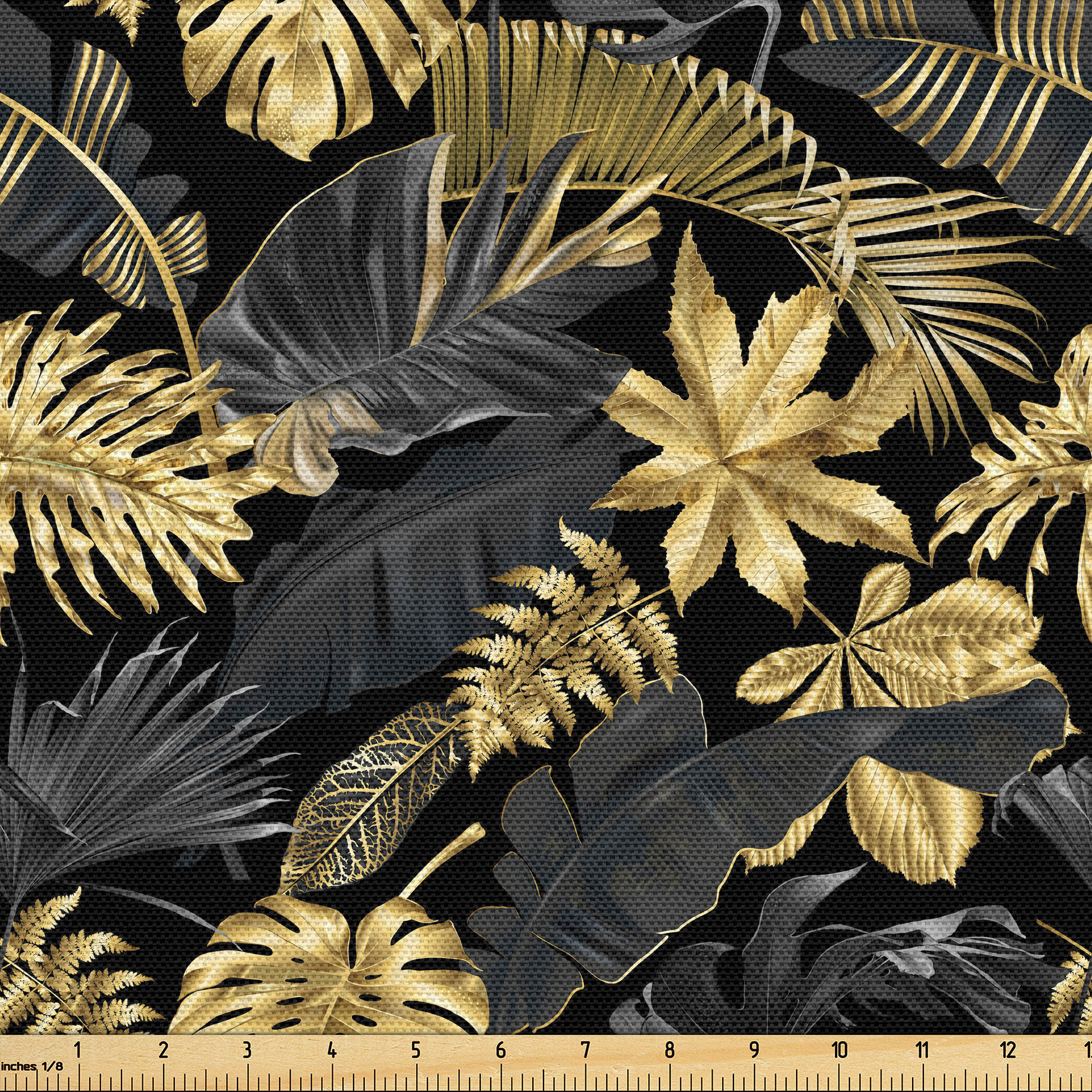 Ambesonne Exotic Fabric by the Yard, Botanical Tropical Flowers, 5 ...