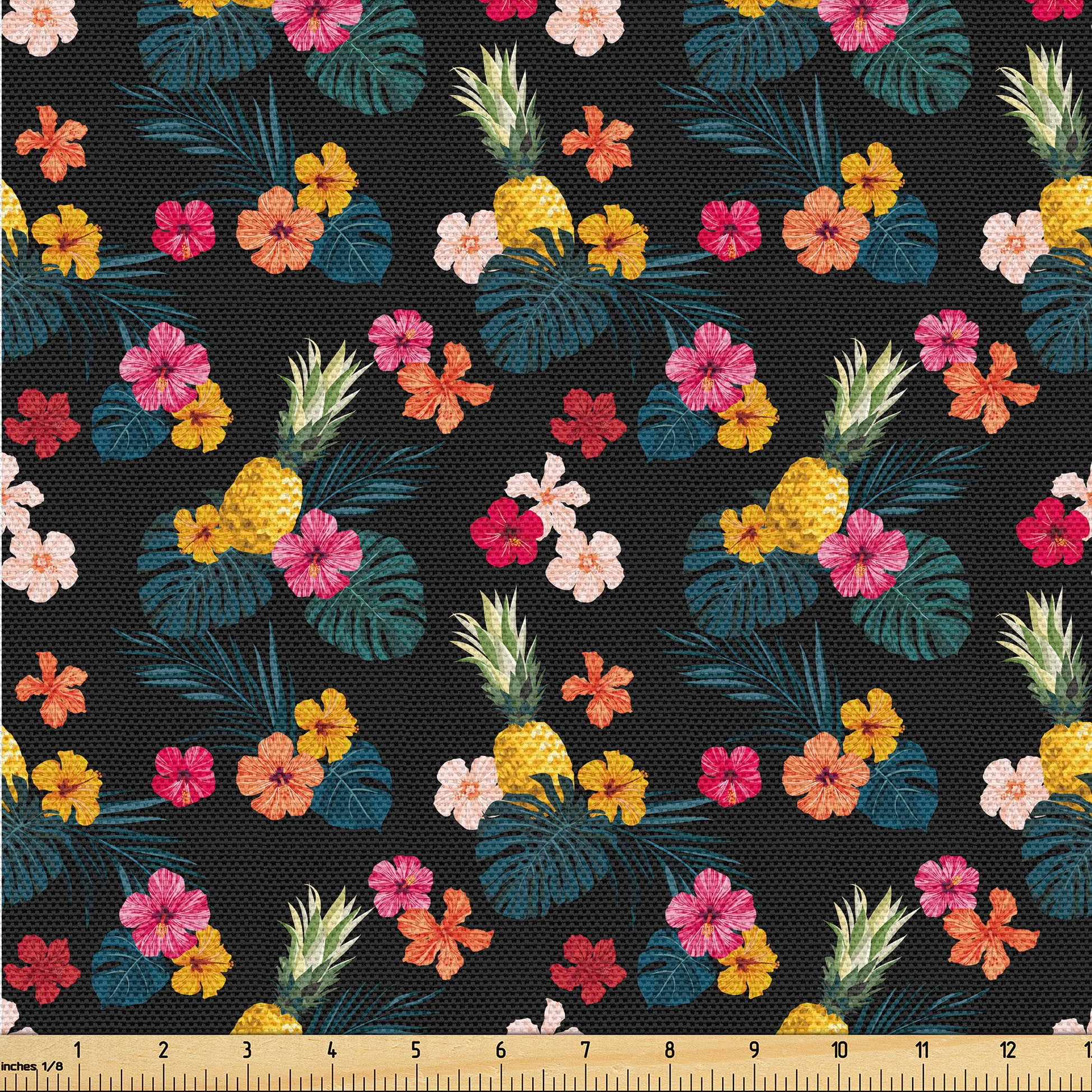 Ambesonne Exotic Life Fabric by the Yard Upholstery, Summer Jungle ...