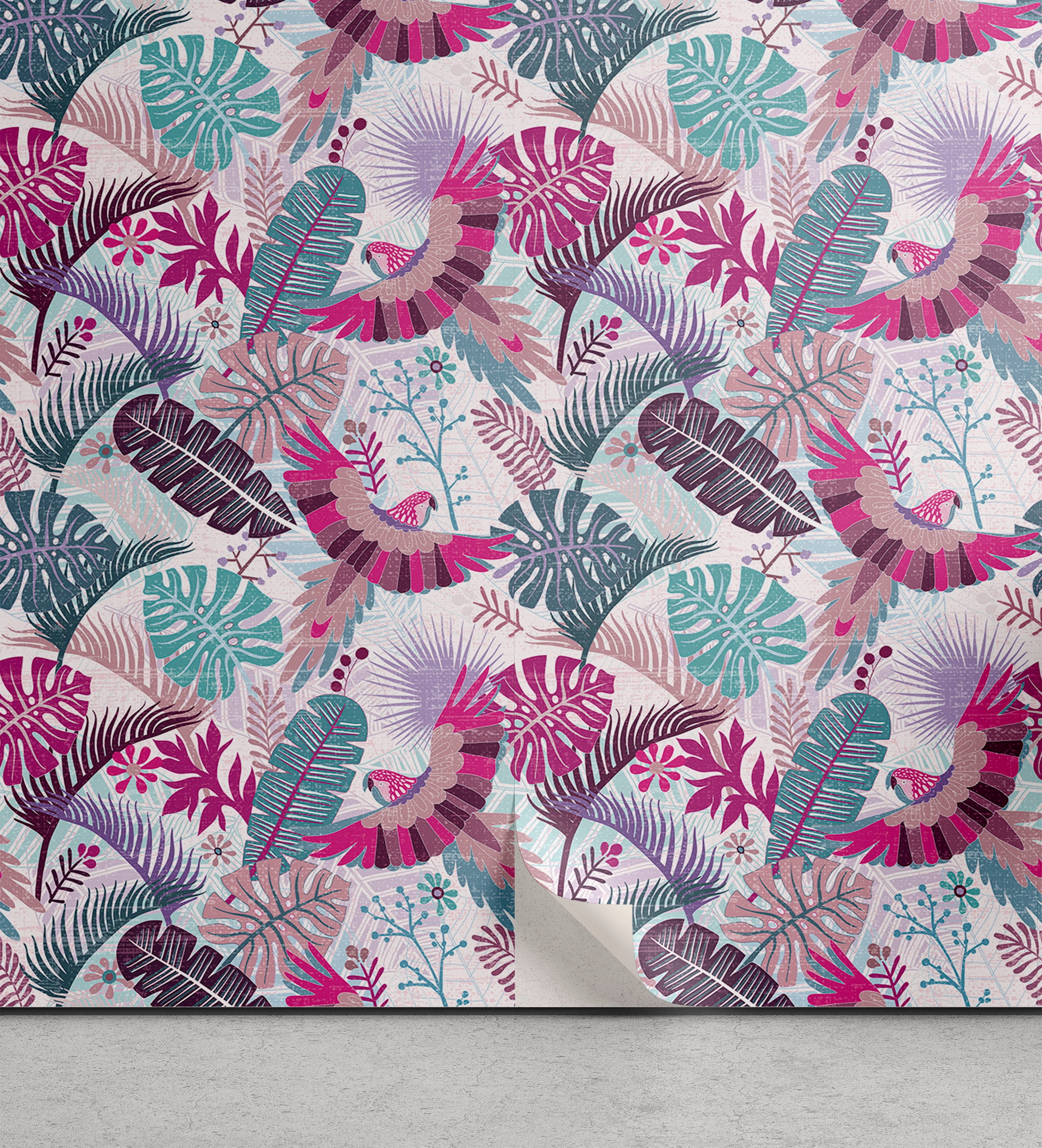 Ambesonne Exotic Peel & Stick Wallpaper for Home, Monstera Leaves ...