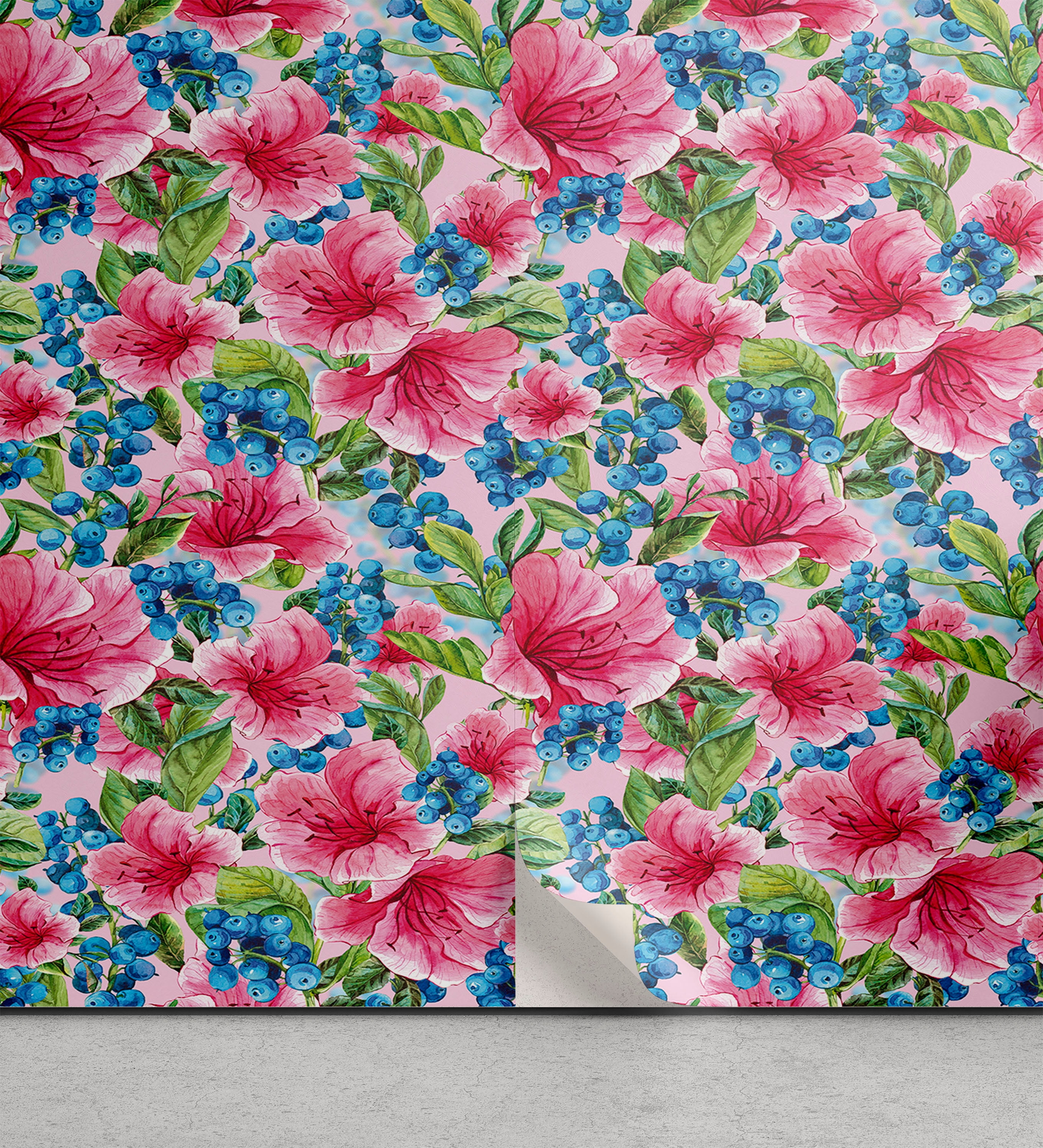 Ambesonne Exotic Themed Peel & Stick Wallpaper for Home, Chill Hibiscus ...