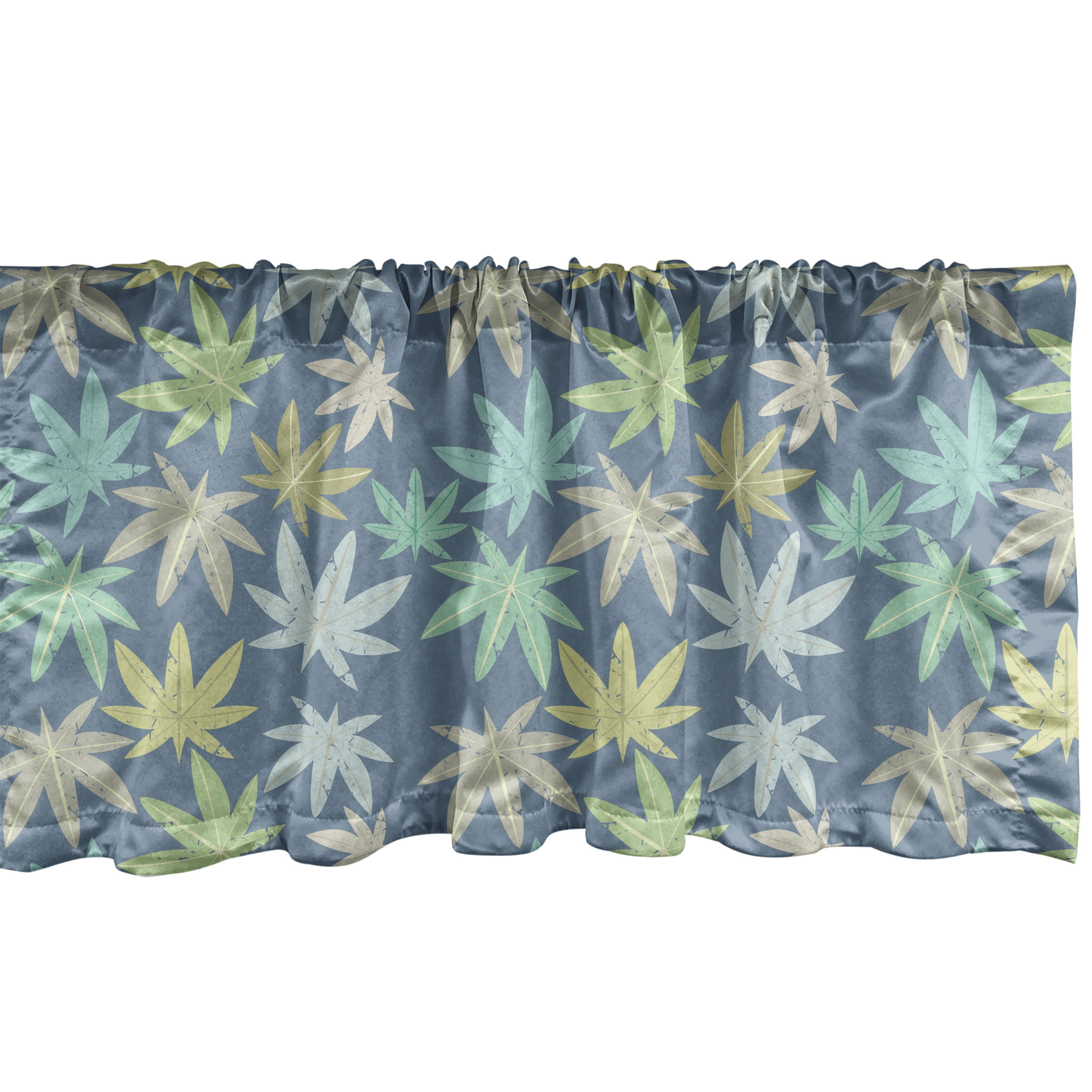 Ambesonne Exotic Window Valance, Continuous Nature Themed Pattern with ...