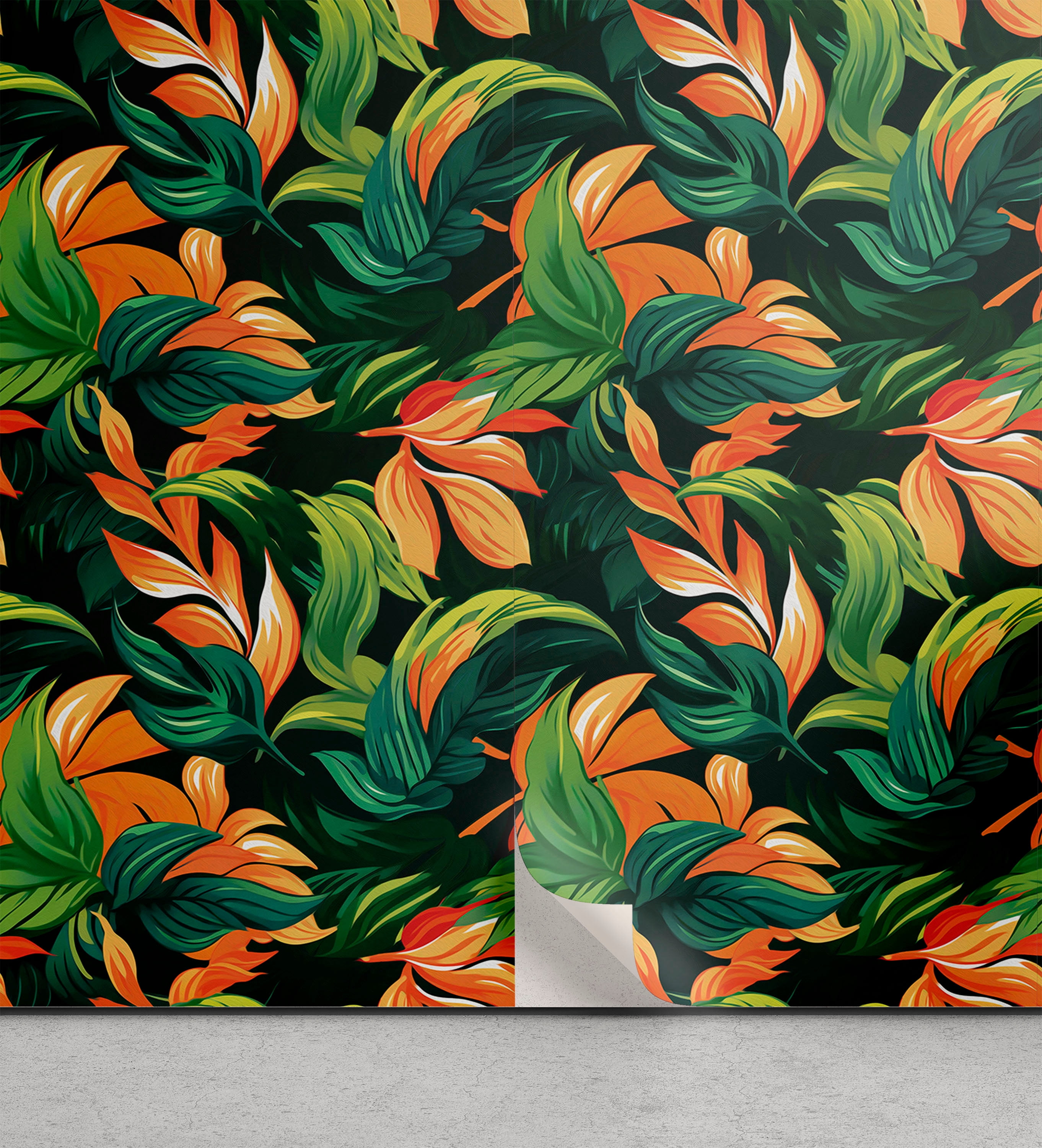 Ambesonne Exotics Peel & Stick Wallpaper for Home, Urban Jungle Falling ...