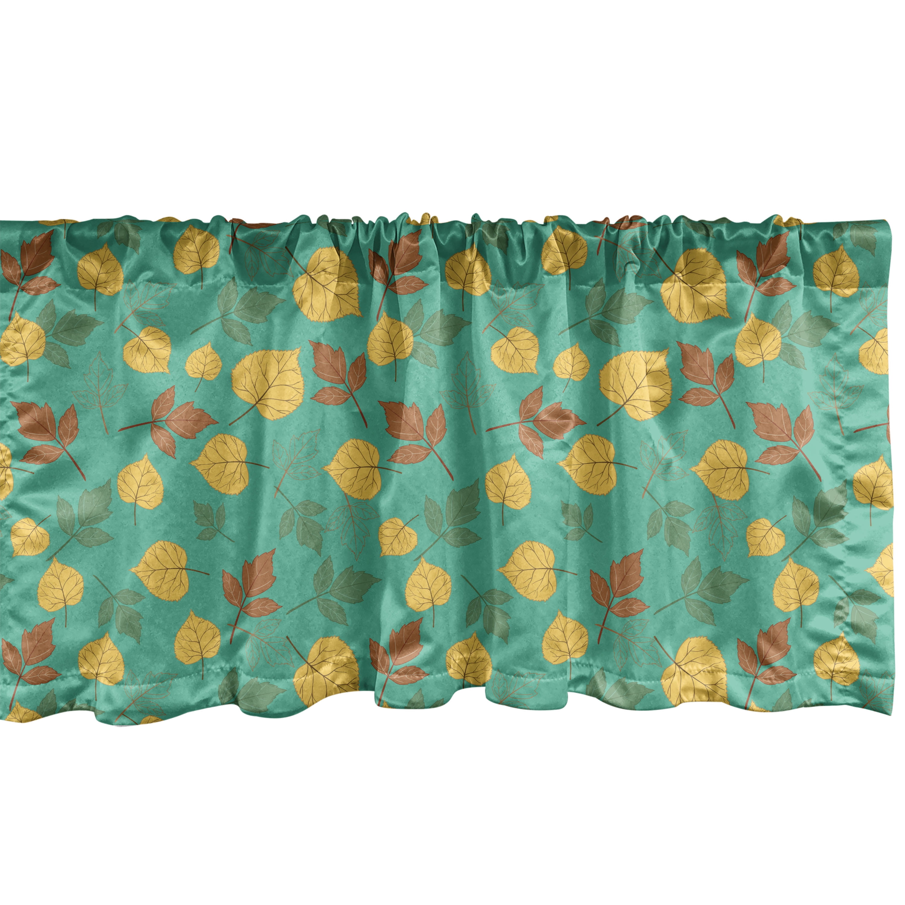 Ambesonne Fall/Autumn Window Valance, Seasonal Fall of the Leaf Warm ...