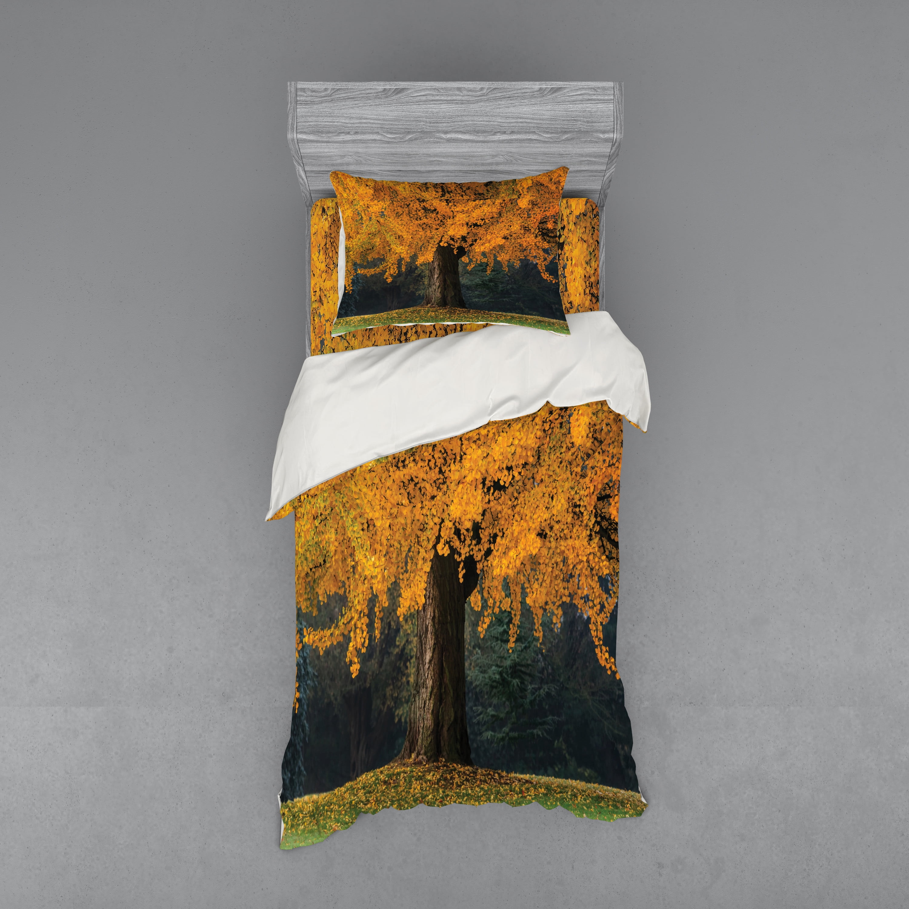 Ambesonne Fall Bedding Set 3 Pcs, Leaves Tree Autumn Season, Twin ...