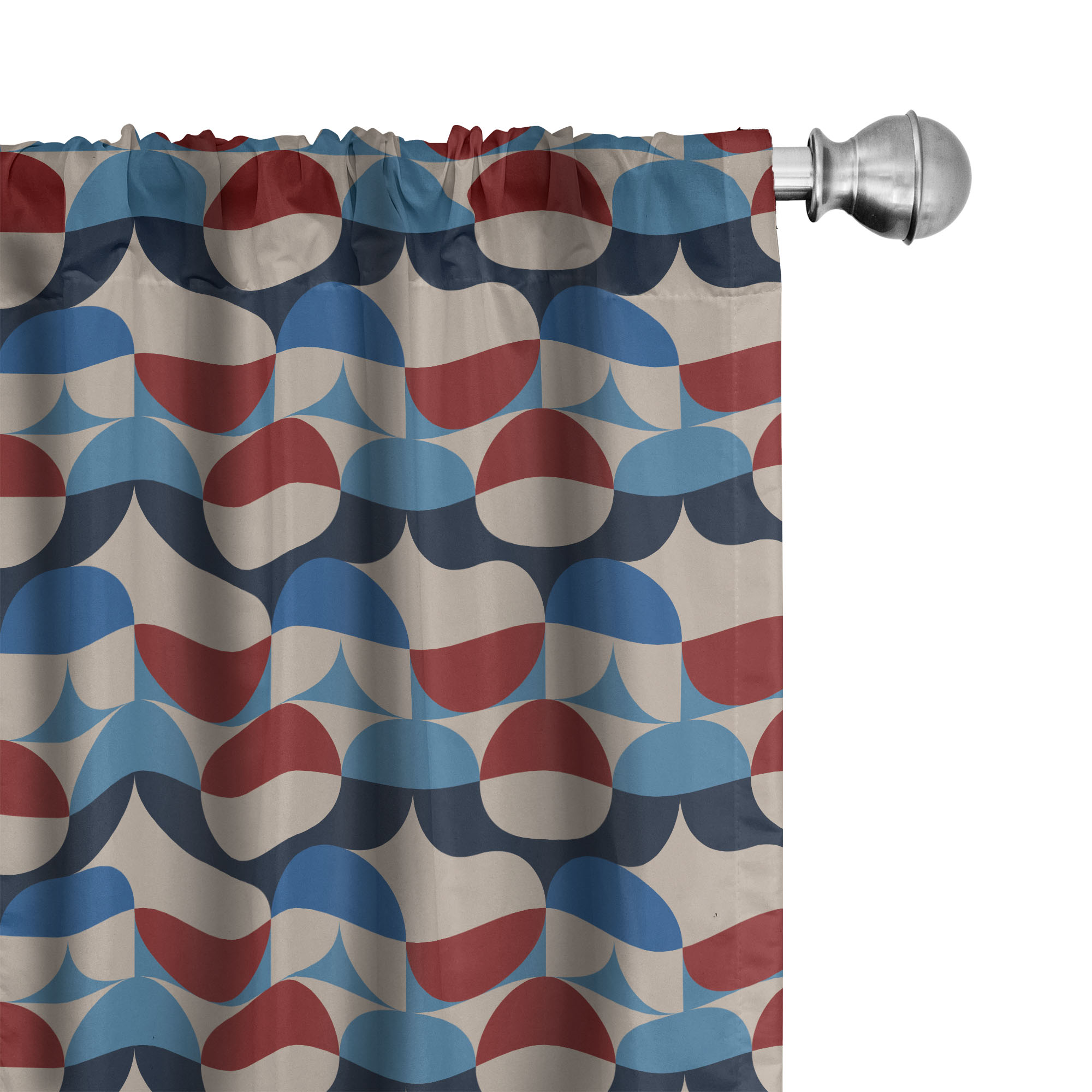 Ambesonne Fashion Window Curtains, Abstract Circles Geometric, Each 28 ...