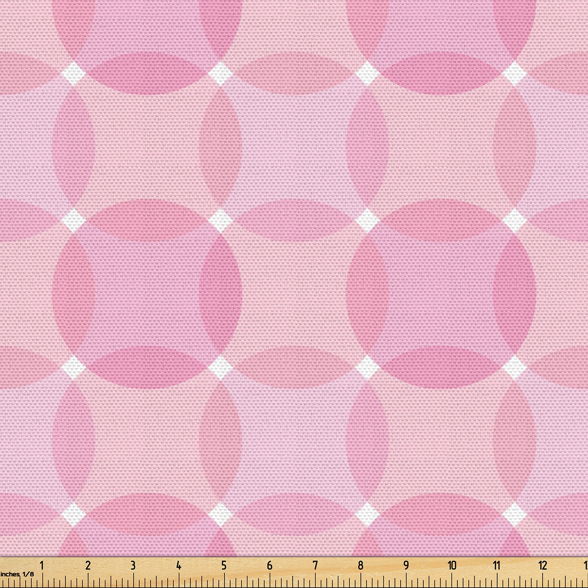 Ambesonne Fashion Fabric by the Yard Upholstery, Abstract Pinkish ...