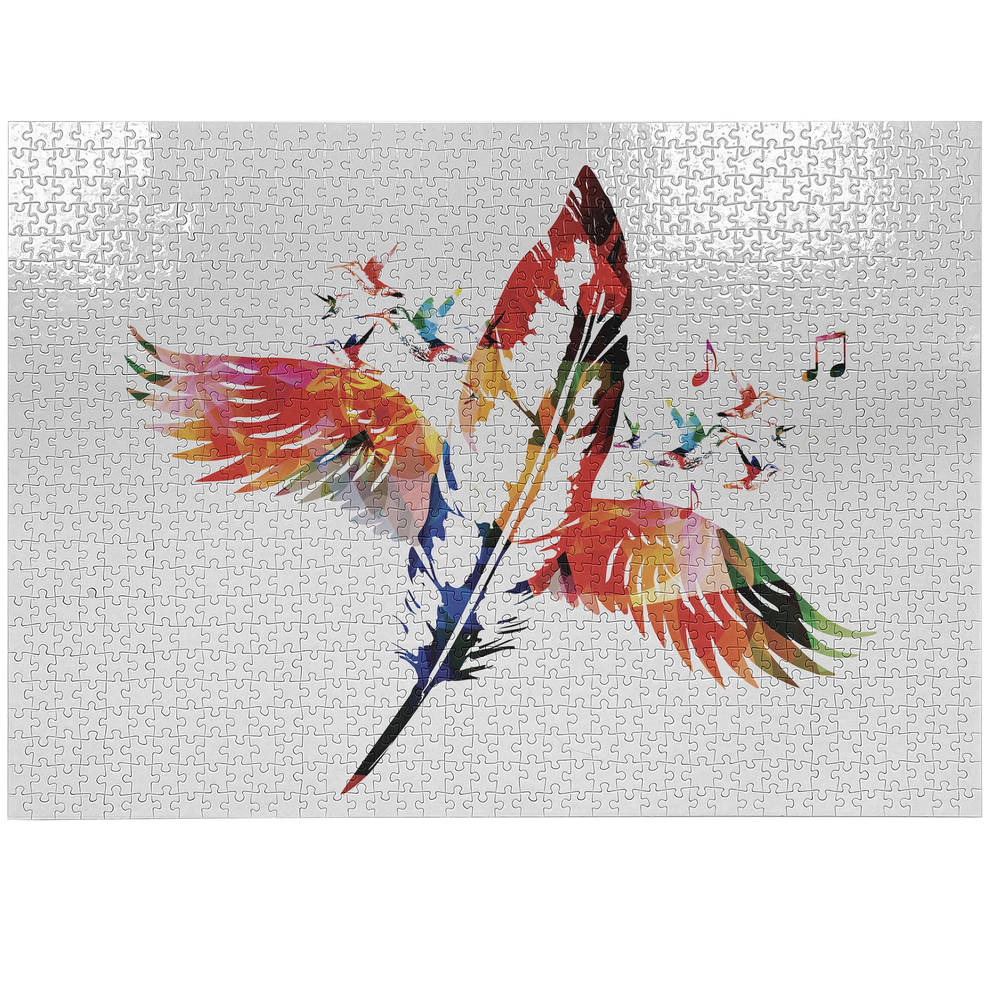 Ambesonne Feathers Jigsaw Puzzle, Feather with Wings Birds, Heirloom ...