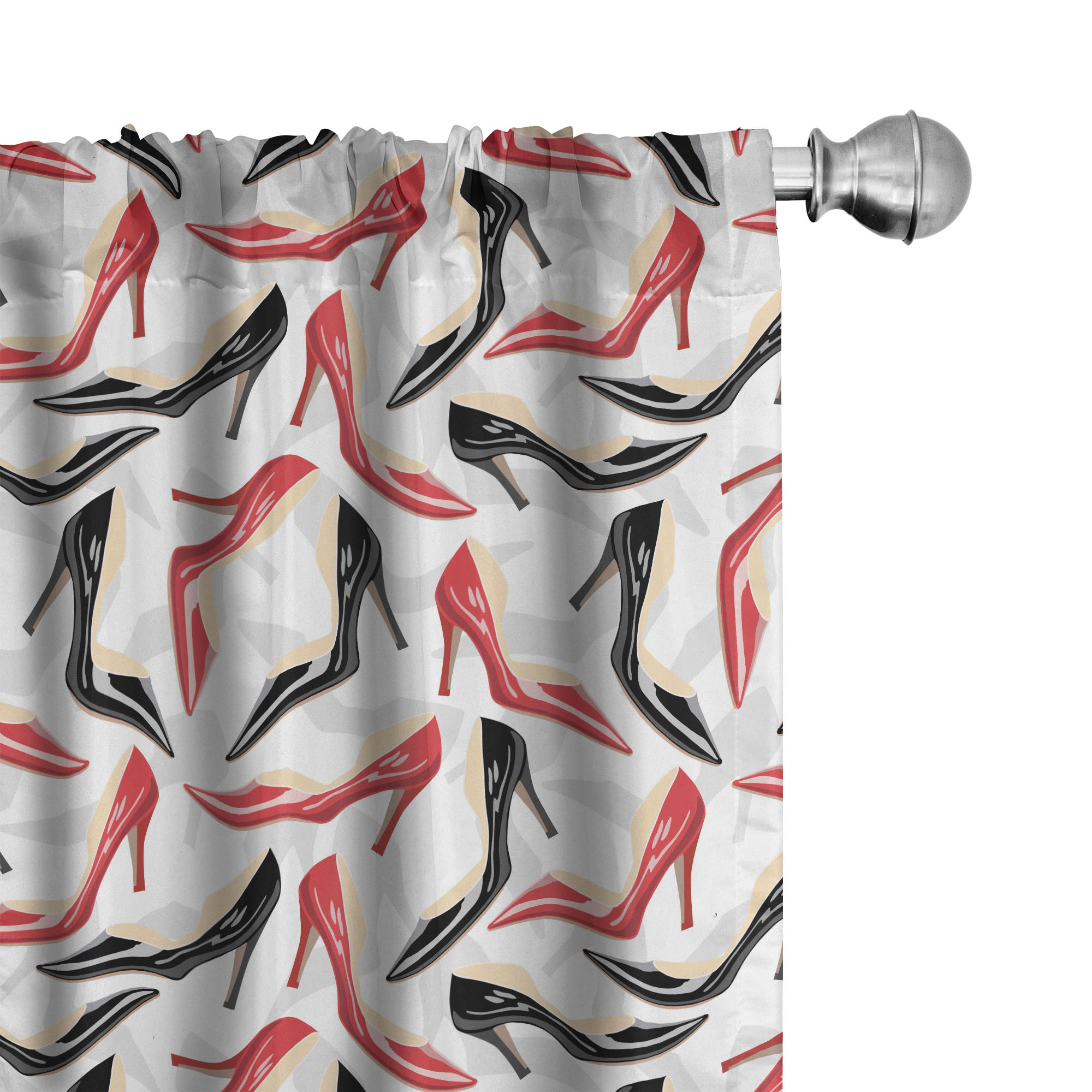 Ambesonne Feminine Curtains, Stiletto Shoes Female Art, Pair of 28"x84 ...