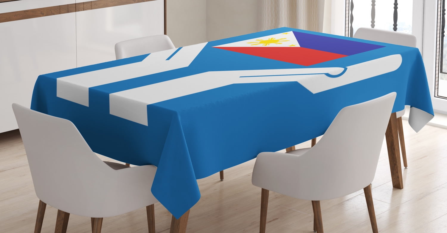 Ambesonne Filipino Tablecloth Rectangular Table Cover, Hands Showing ...