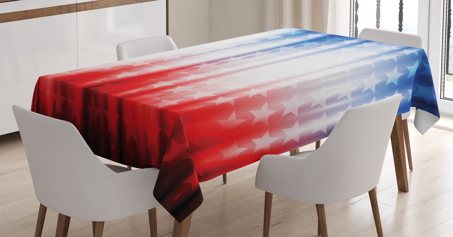 Ambesonne Flag Tablecloth Rectangular Table Cover, Abstract Digital ...