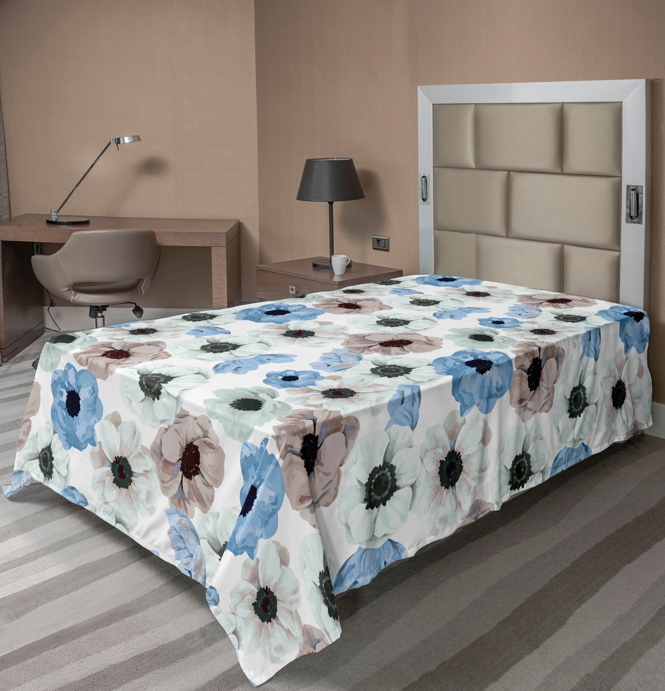 Ambesonne Floral Boho Flat Bedding Sheet Soft Top Sheet, Cottagecore ...