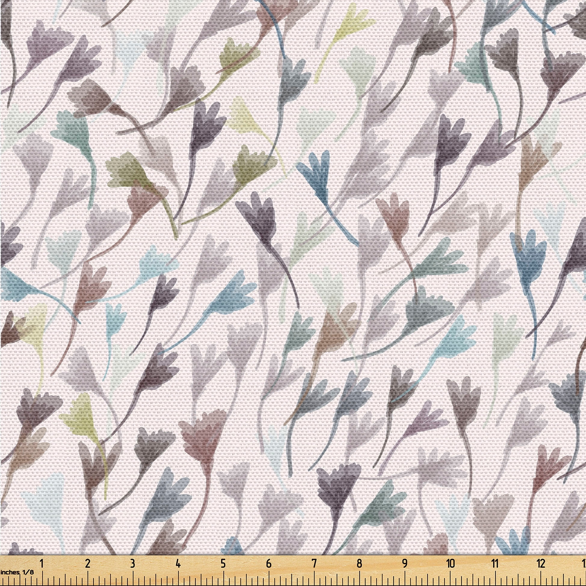Ambesonne Floral Design Fabric by the Yard Upholstery, Simple ...