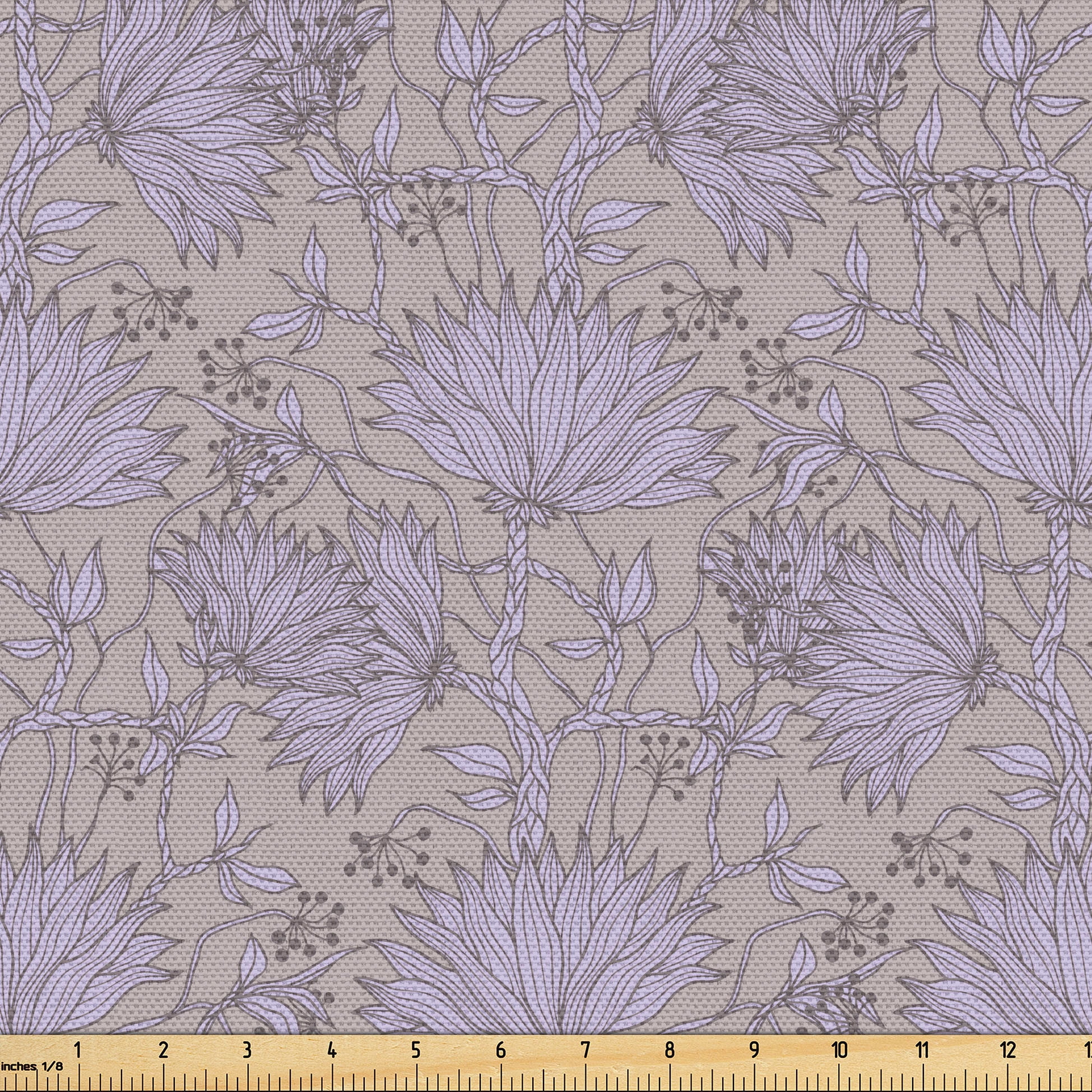 Ambesonne Floral Fabric by the Yard Upholstery, Art Spring Flowers ...