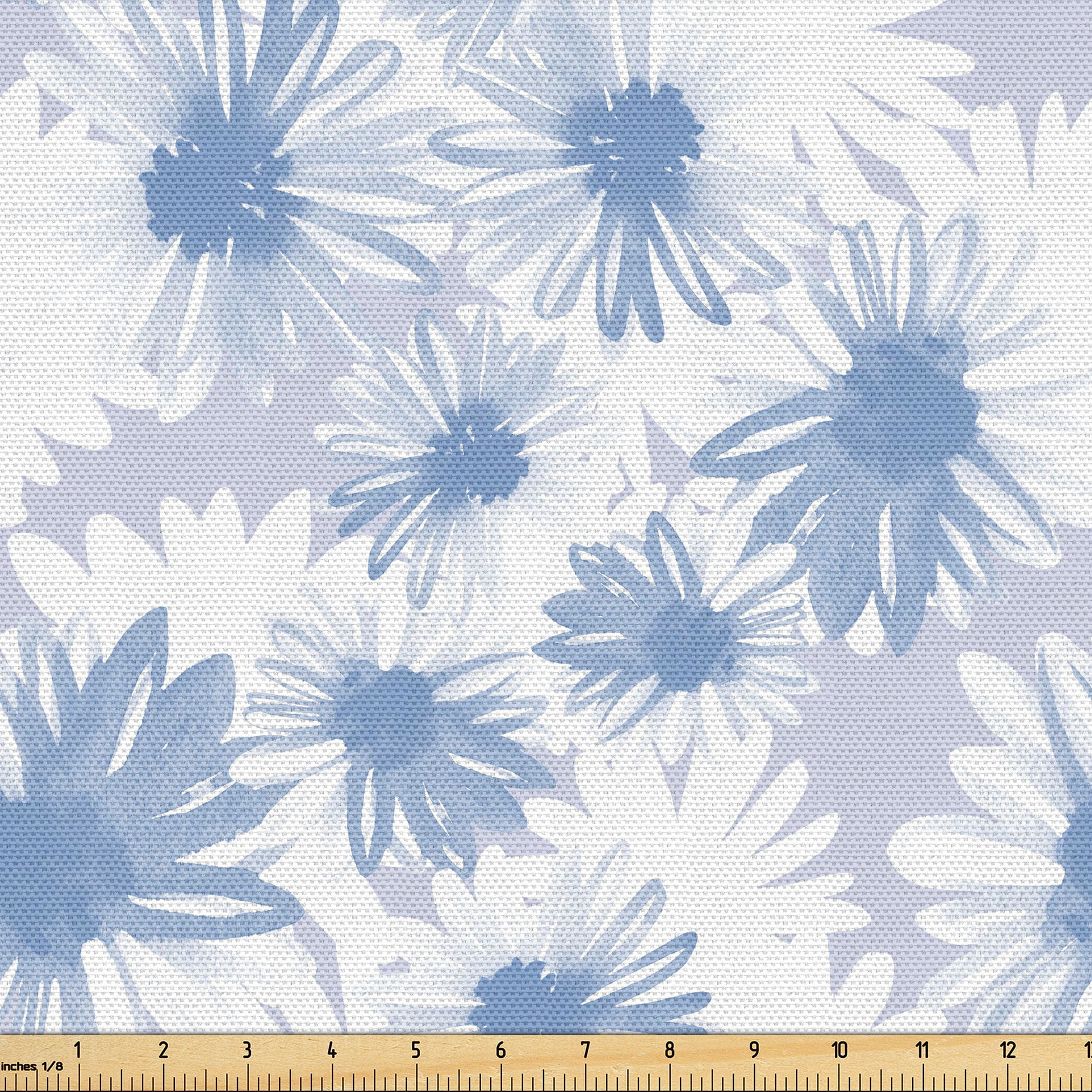 Ambesonne Floral Fabric by the Yard Upholstery, Chamomile Petal Pastel Bloom, 1 Yard, Pale Ceil ...