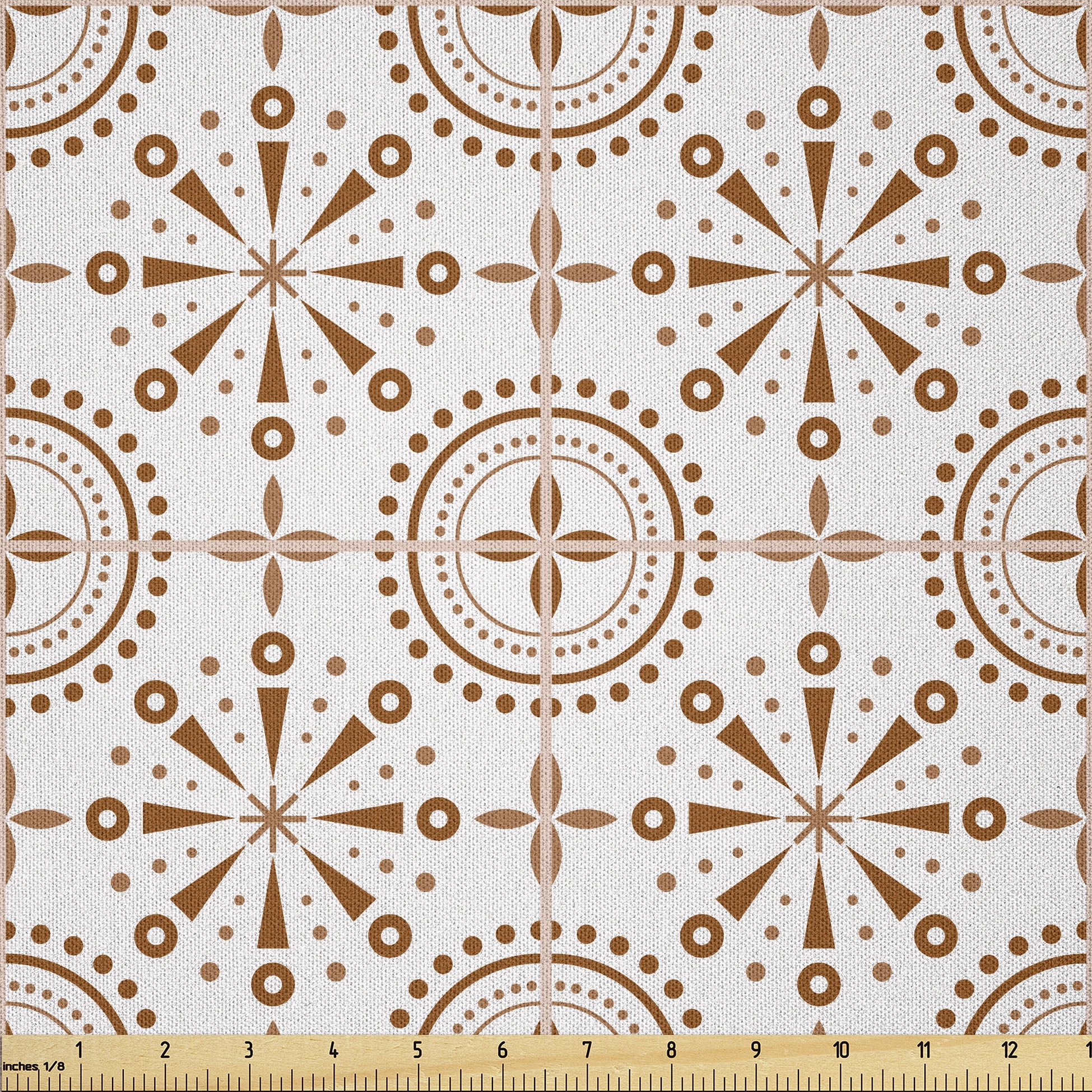 Ambesonne Floral Fabric by the Yard Microfiber, Spanish Flower Like ...