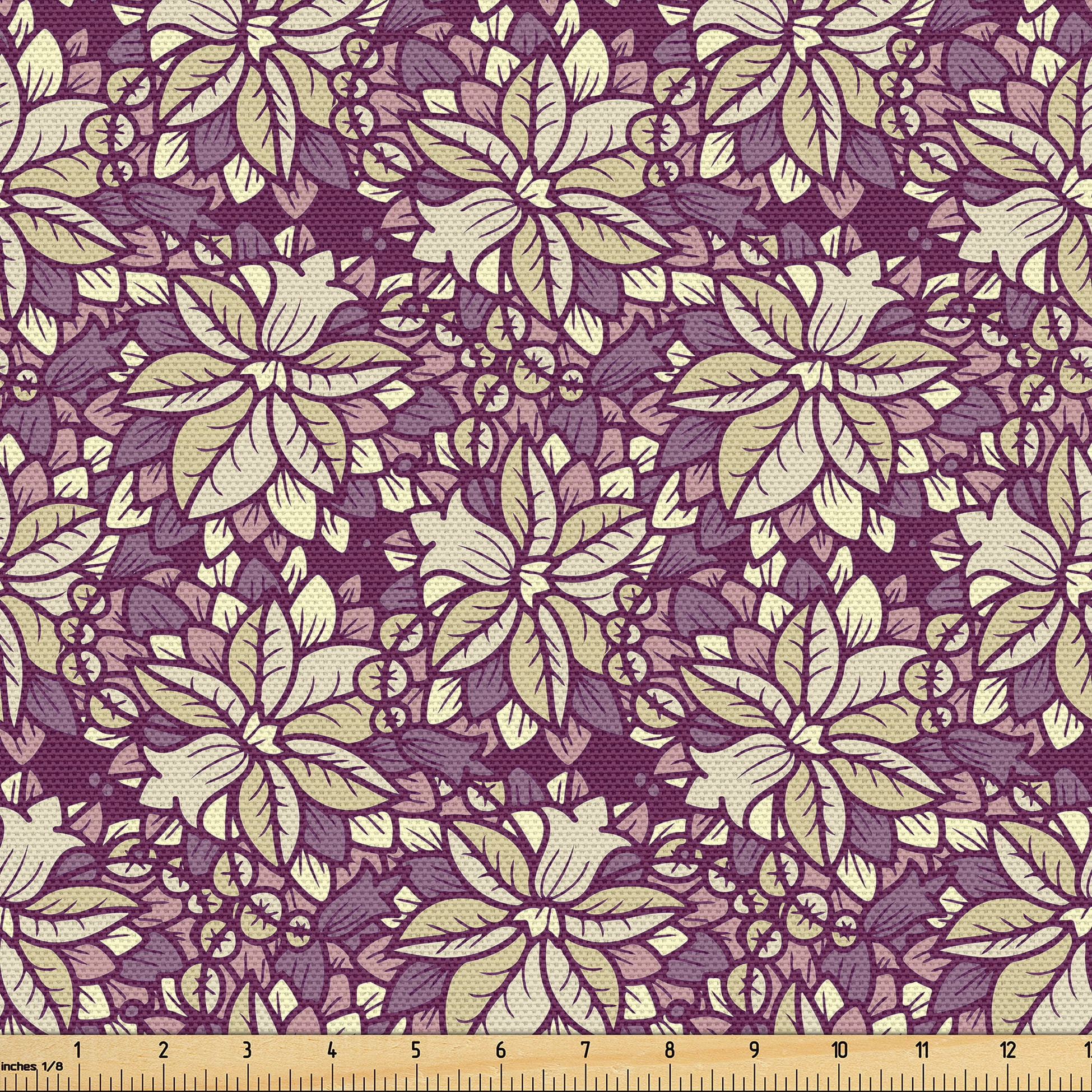 Ambesonne Floral Fabric by the Yard Upholstery, Romantic Italian ...