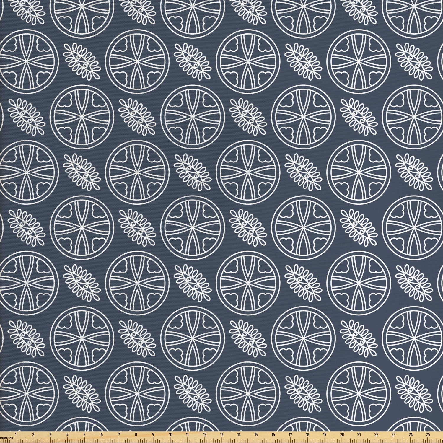 Ambesonne Floral Fabric by the Yard Upholstery, Japanese Ornate ...