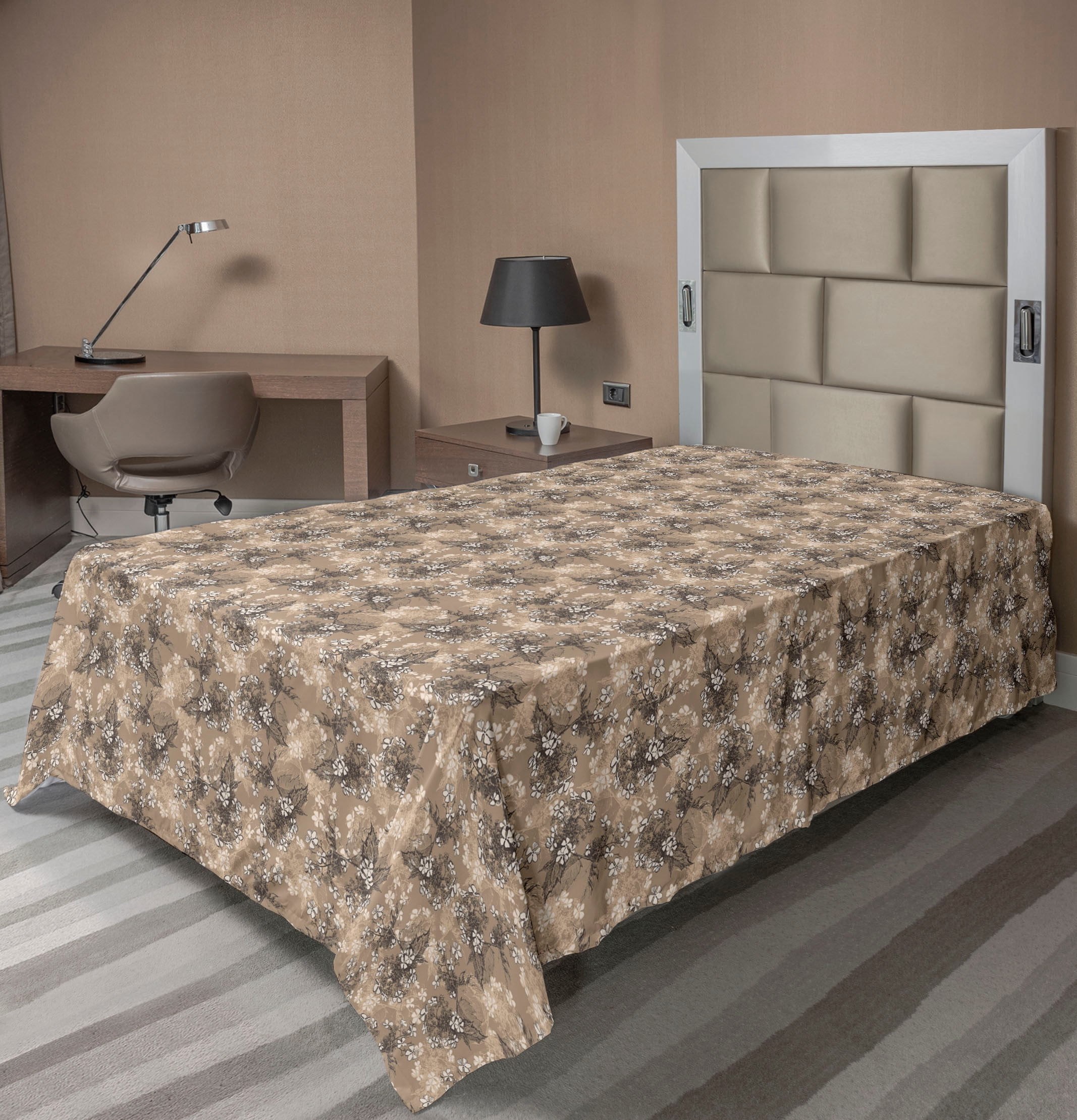 Ambesonne Floral Flat Bedding Sheet Soft Top Sheet, Autumn Bloomy ...