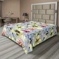Ambesonne Floral Flat Bedding Sheet Soft Top Sheet, Pop Blossoms Spring ...