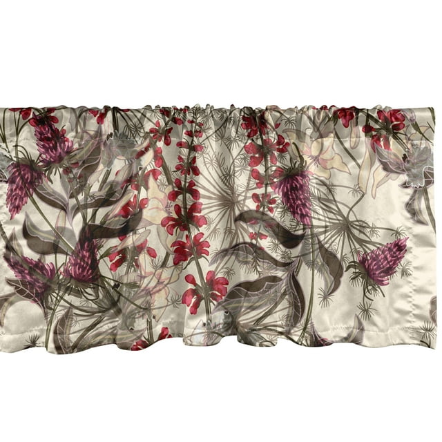 Ambesonne Floral Nature Print Window Valance With Rod Pocket Potpourri