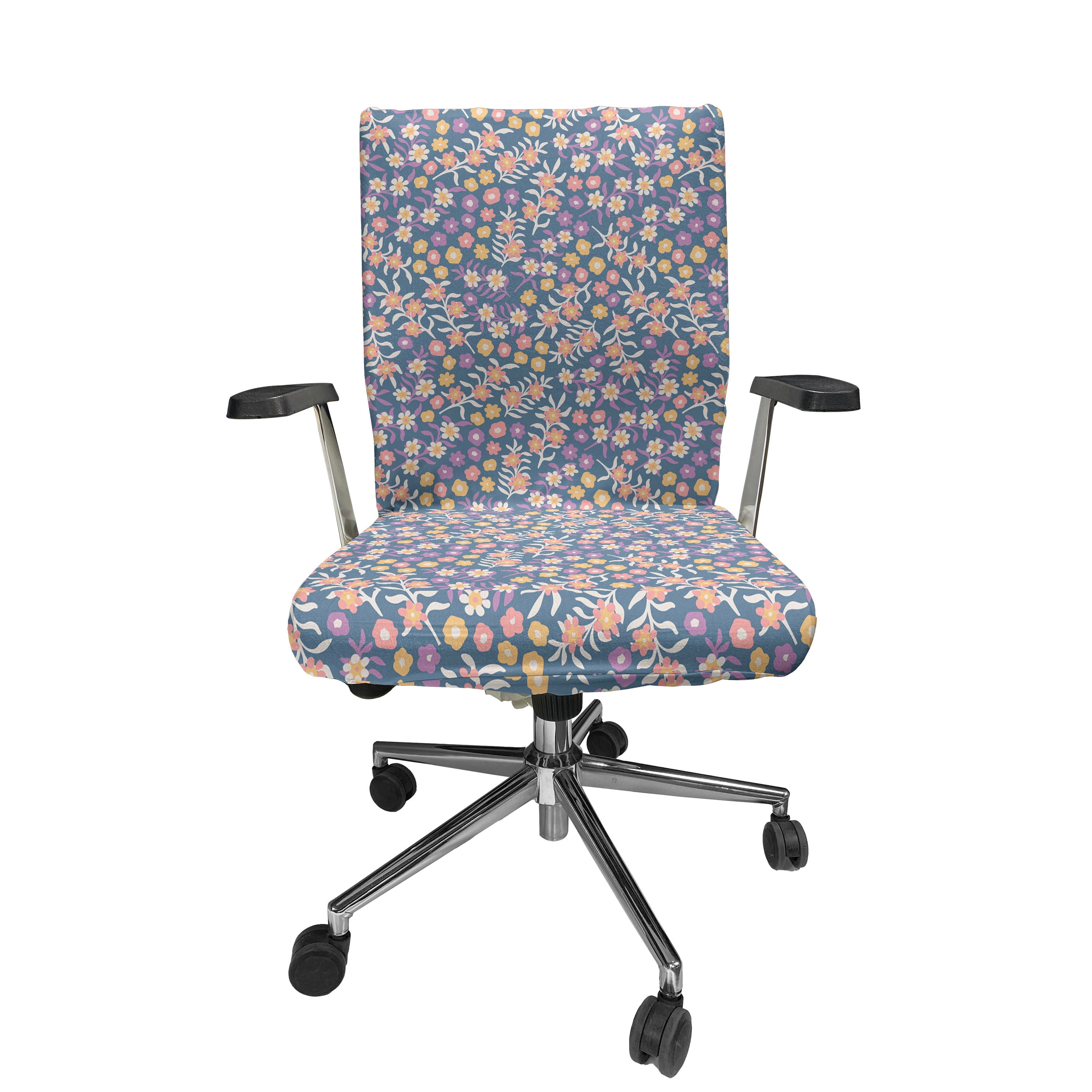 Ambesonne Floral Office Chair Cover Stretchable High Back, Pastel ...
