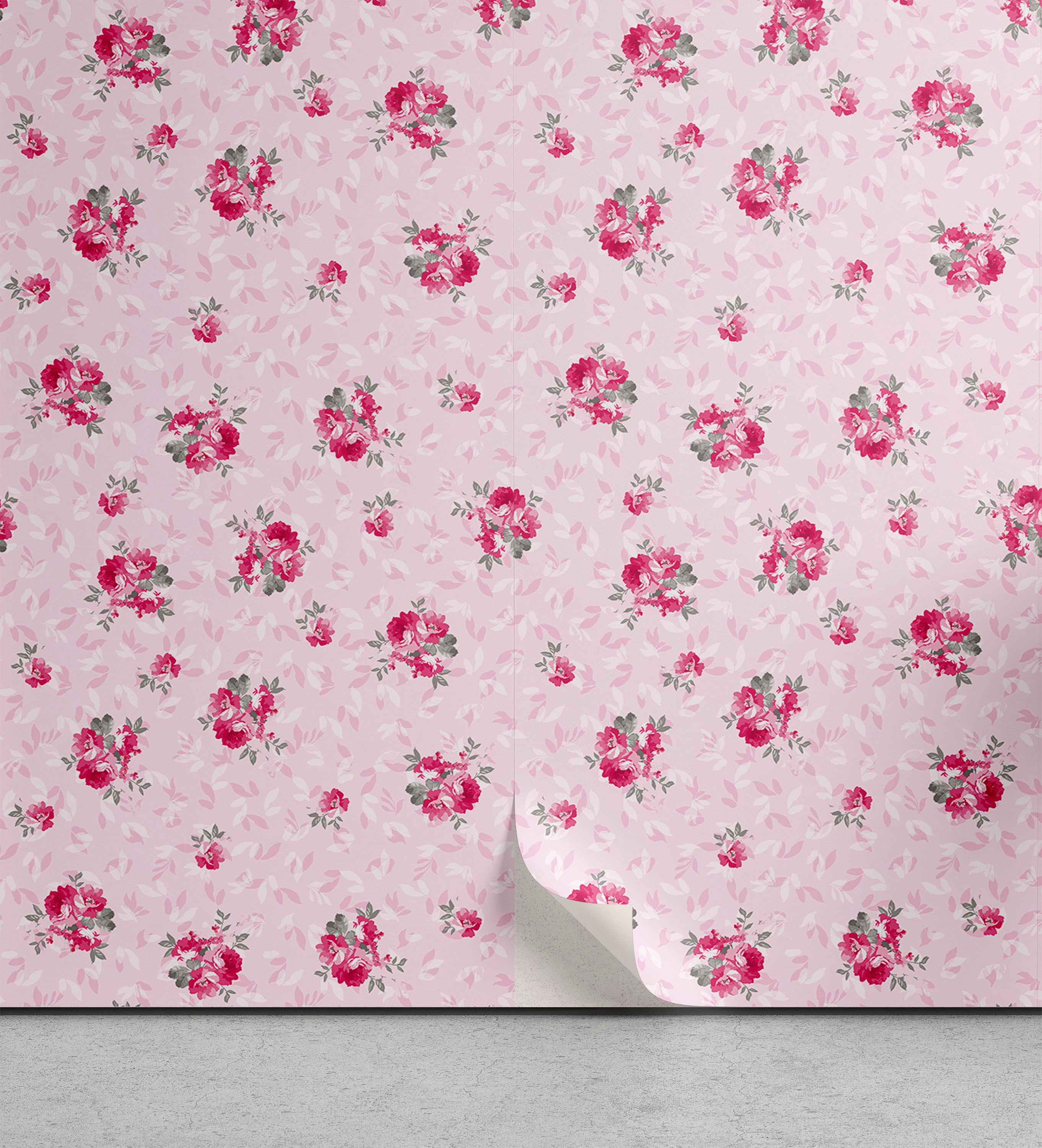 Ambesonne Floral Peel & Stick Wallpaper for Home, Abstract Vintage ...