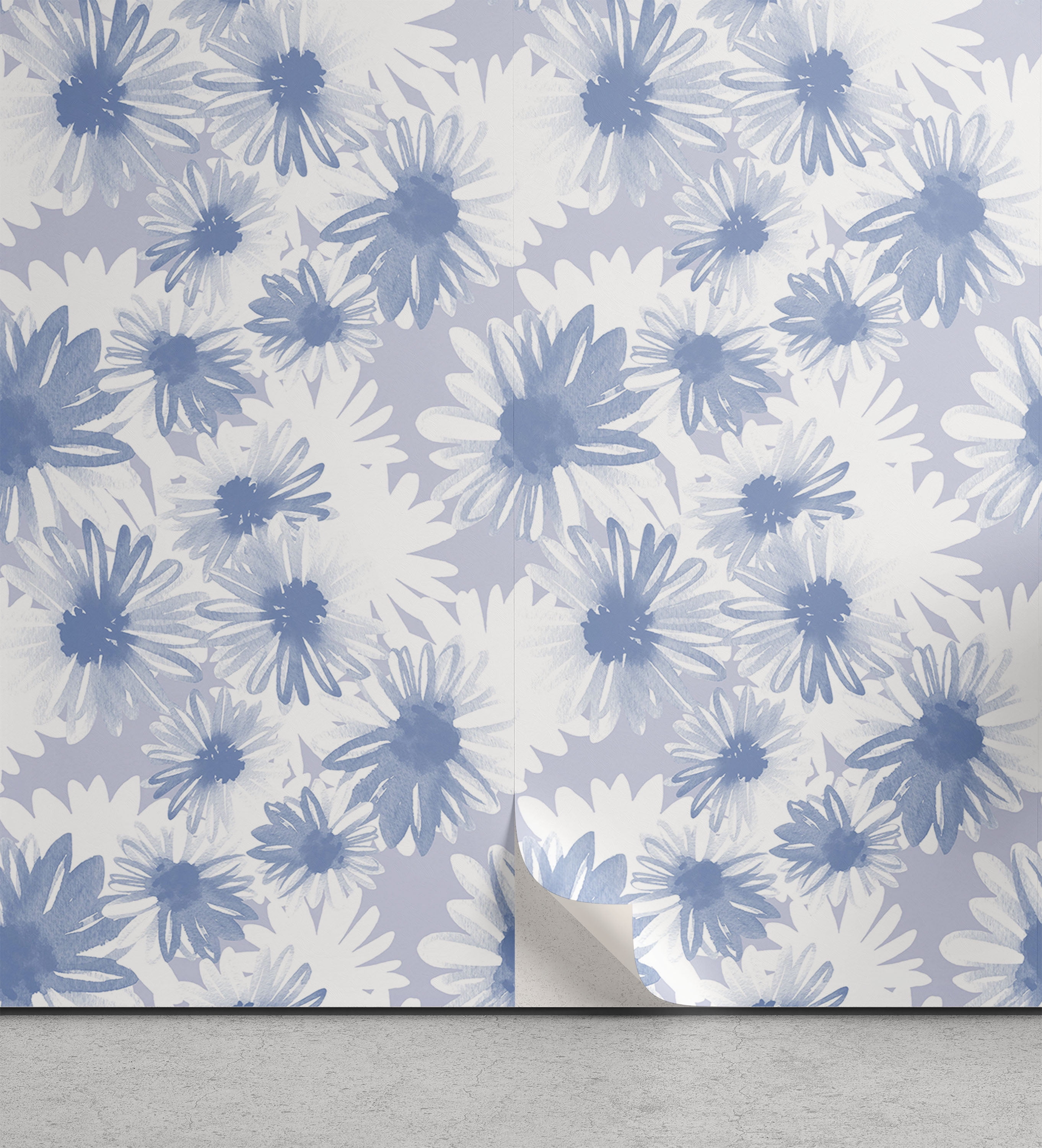 Ambesonne Floral Peel & Stick Wallpaper for Home, Chamomile Petal Pastel Bloom, 13"x36", Pale ...