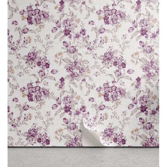 Ambesonne Floral Peel & Stick Wallpaper for Home, Classical Vibe Jungle ...