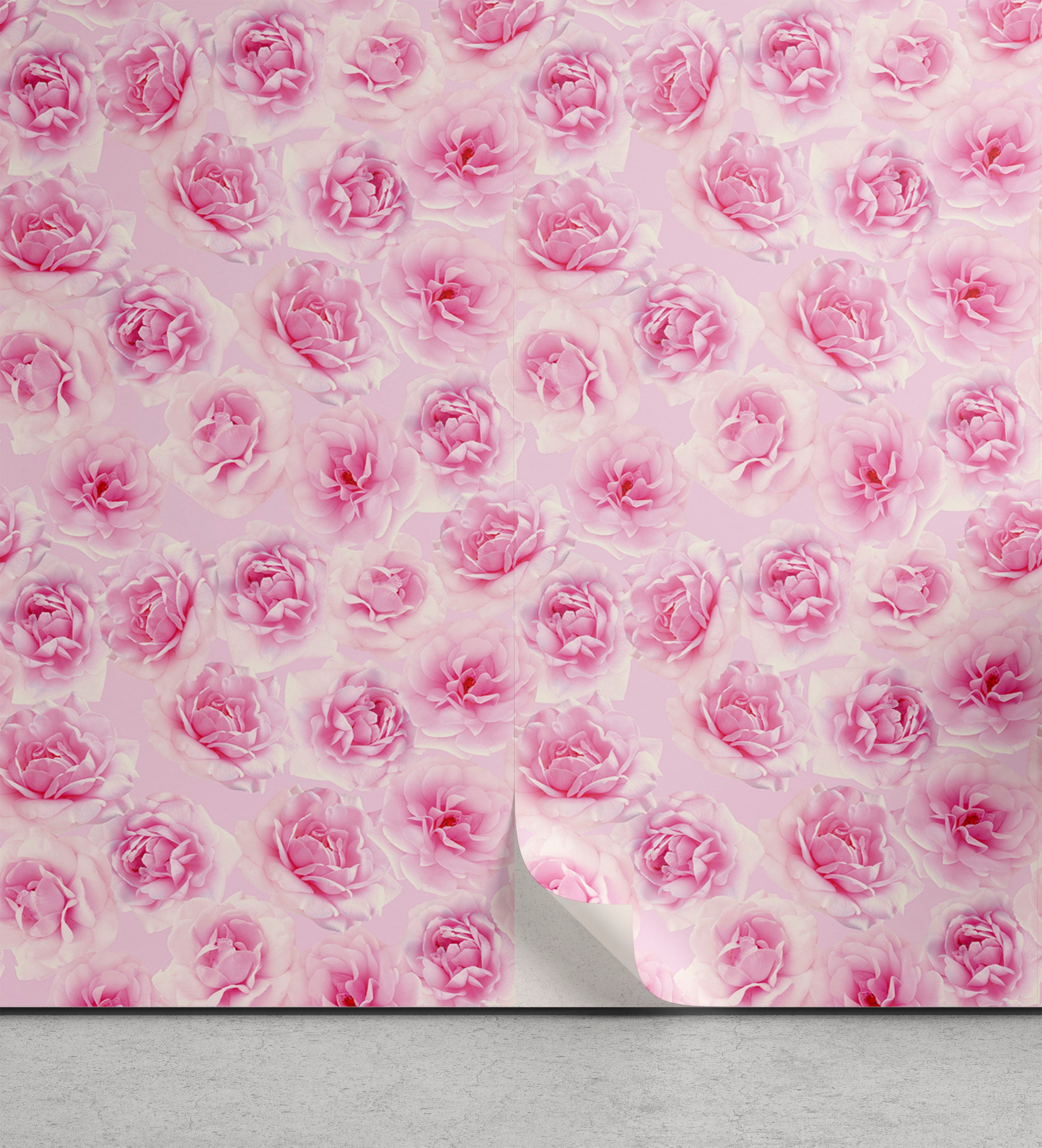 Ambesonne Floral Peel & Stick Wallpaper for Home, Closeup Roses Bouquet ...