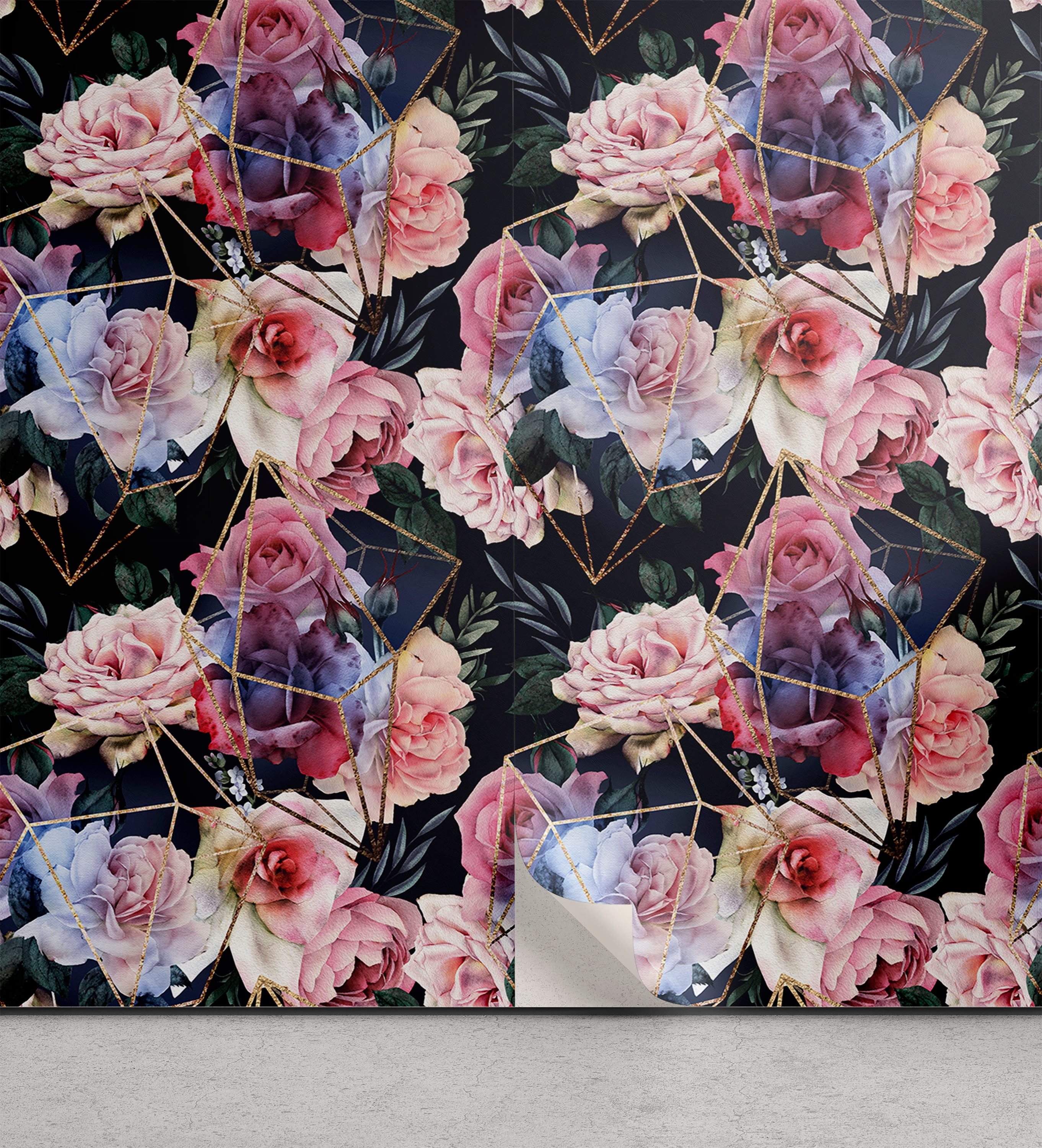 Ambesonne Floral Peel & Stick Wallpaper for Home, Modern Farmhouse ...