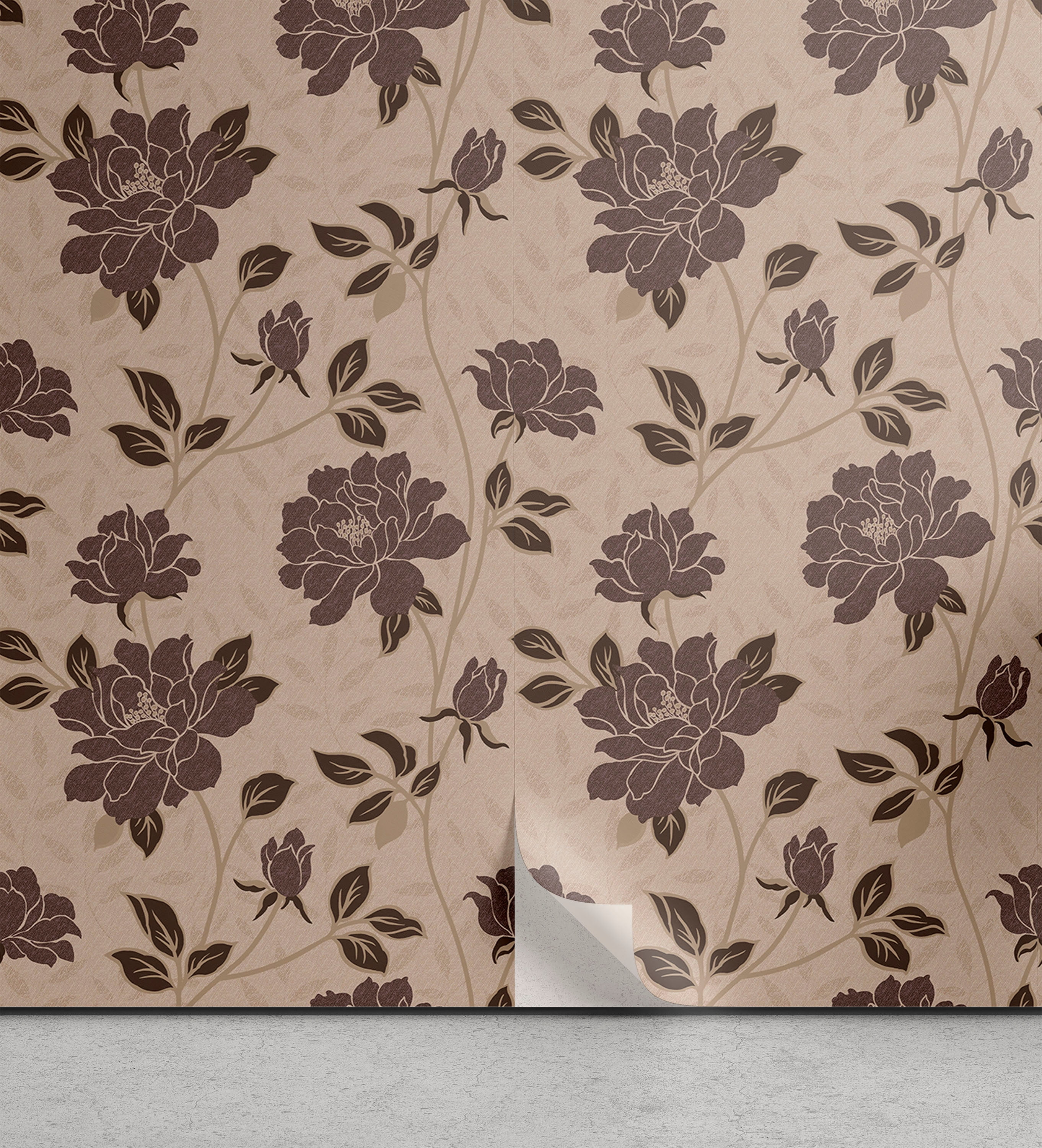 Ambesonne Floral Peel & Stick Wallpaper for Home, Nature Rose Pattern ...