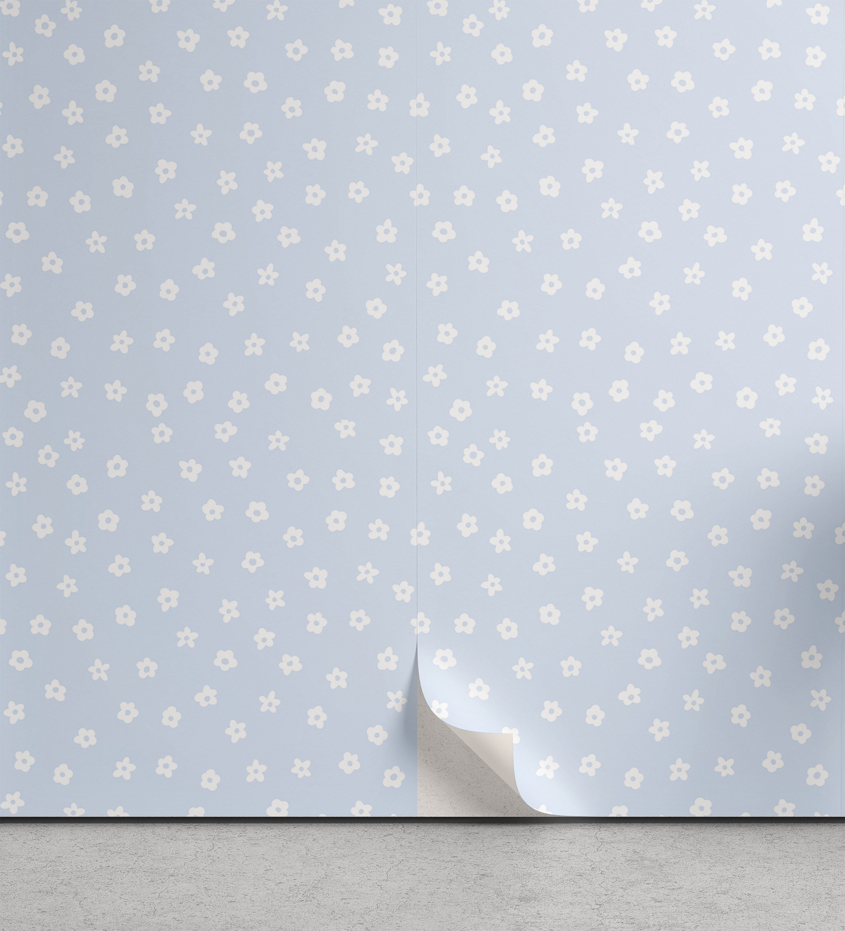 Ambesonne Floral Peel & Stick Wallpaper for Home, Scattered Small Blooms, 13"x72", Pale Blue ...