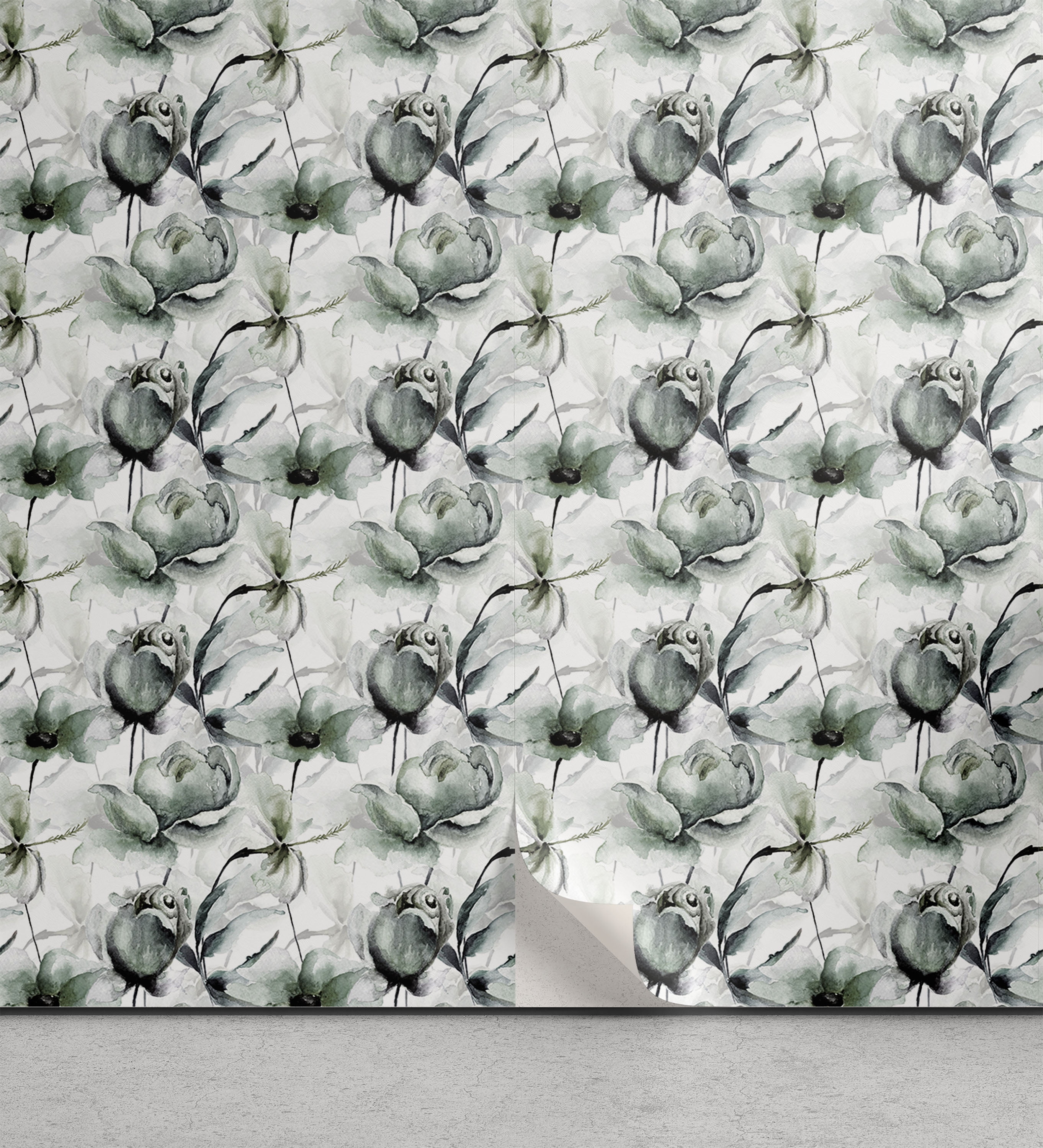 Ambesonne Floral Peel & Stick Wallpaper for Home, Summer Flowering ...