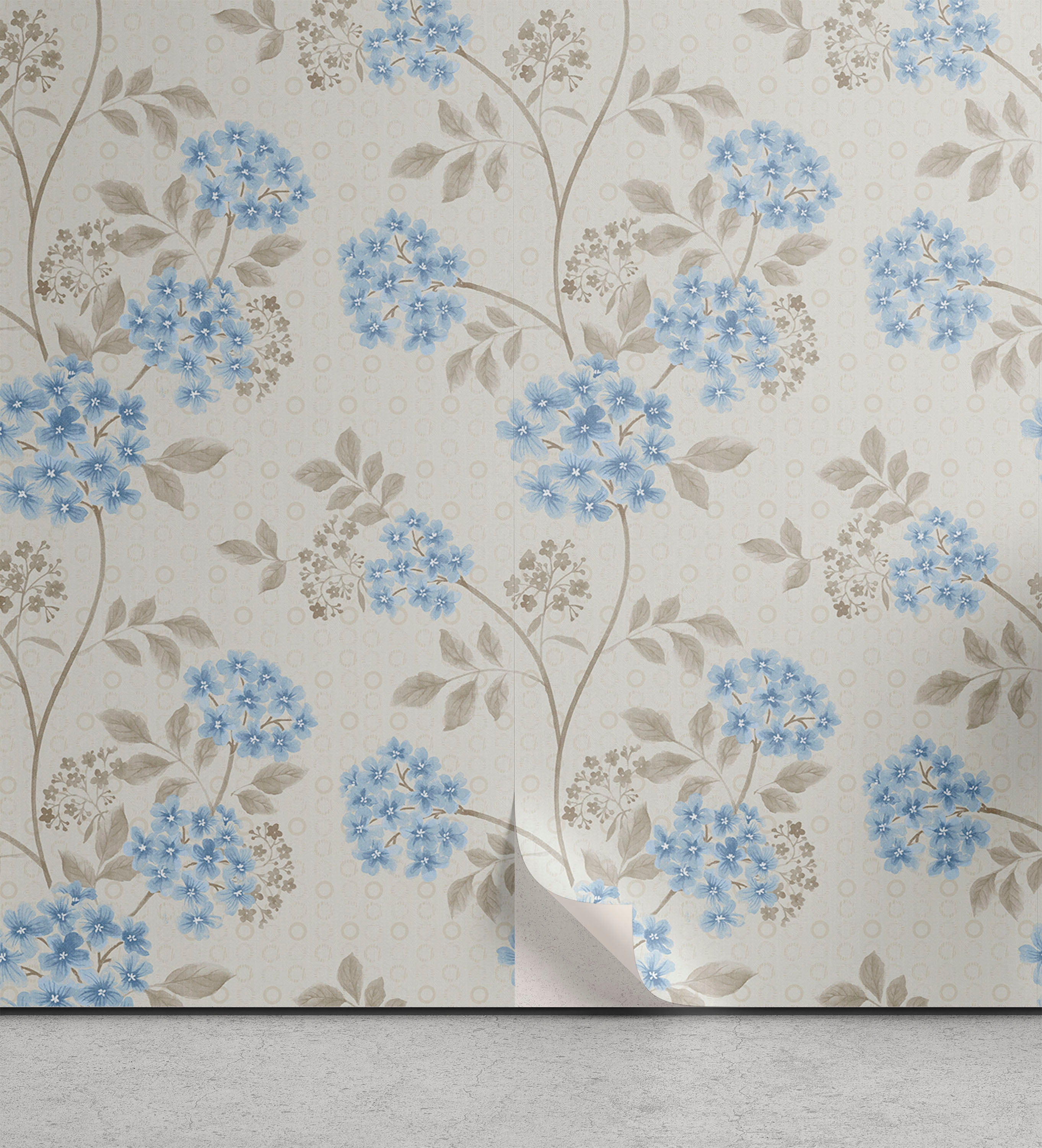 Ambesonne Floral Peel & Stick Wallpaper for Home, Traditional Blossom ...