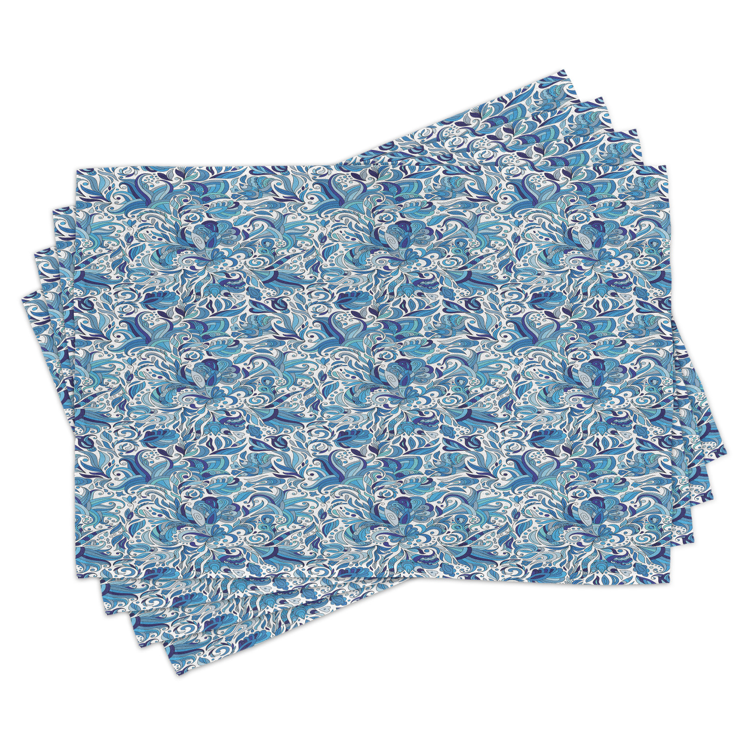 Ambesonne Floral Place Mats Set of 4, Middle Eastern Nature, Standard ...