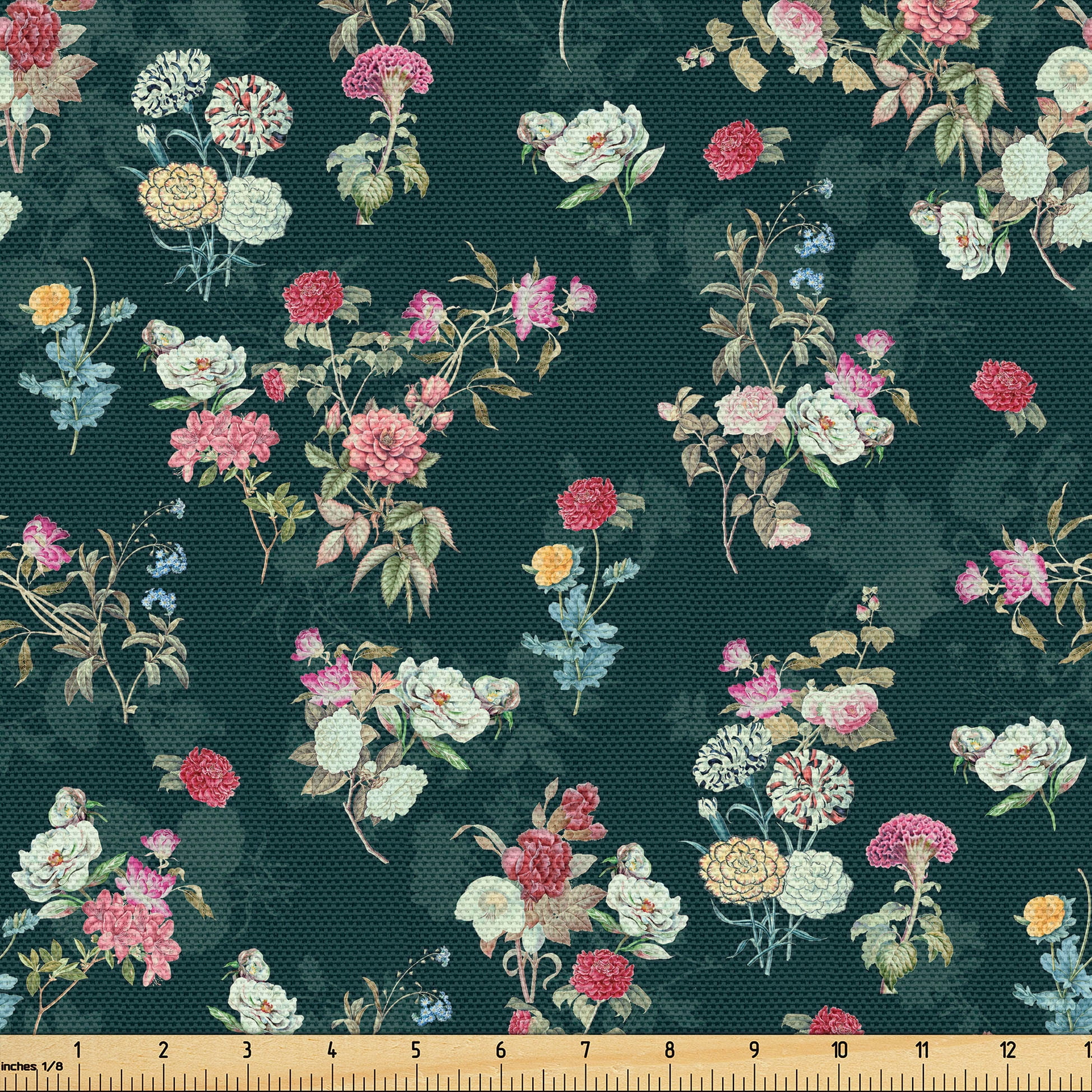 Ambesonne Floral Scene Fabric by the Yard Upholstery, Jungle Dreamy ...