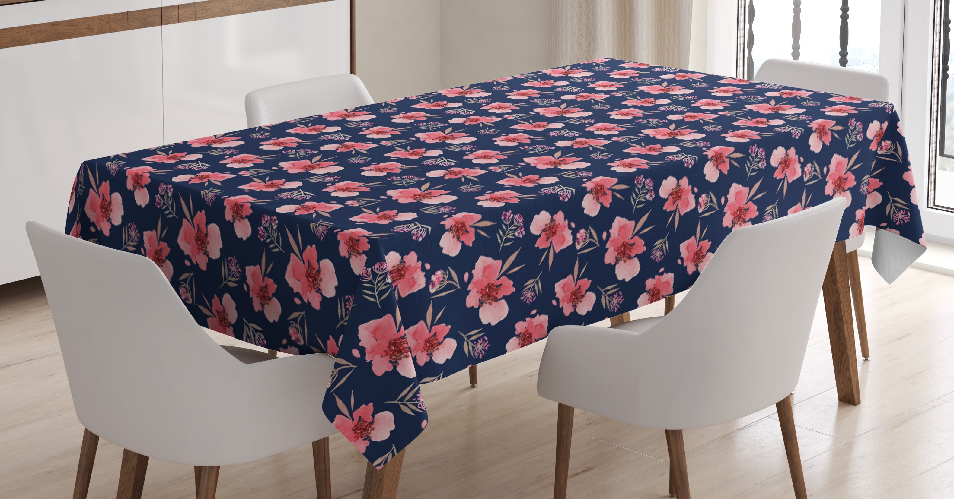Ambesonne Floral Tablecloth Rectangular Table Cover, Brush Flower ...