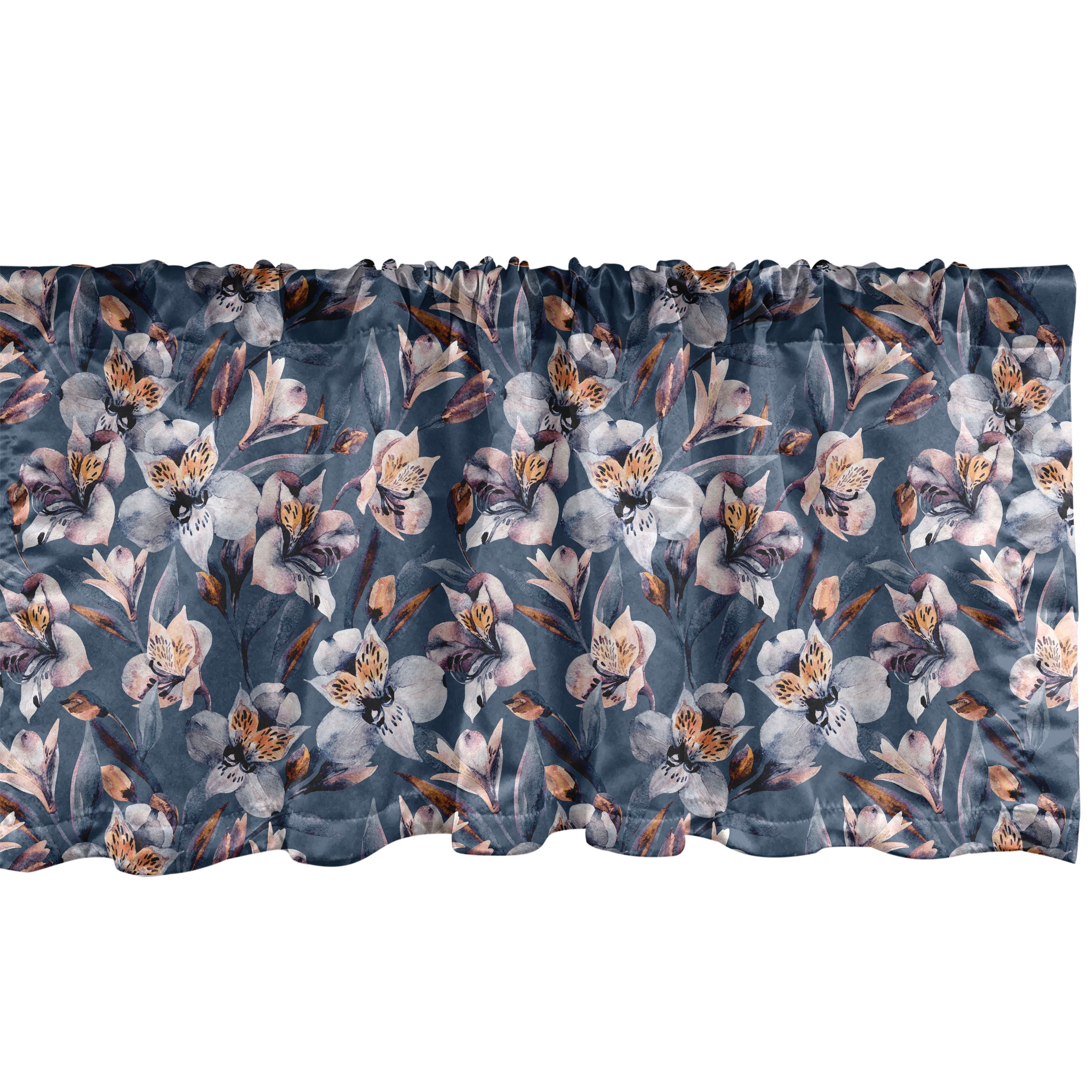 Ambesonne Floral Window Valance, Exotic Peruvian Lily Boho, 42" x 18 ...