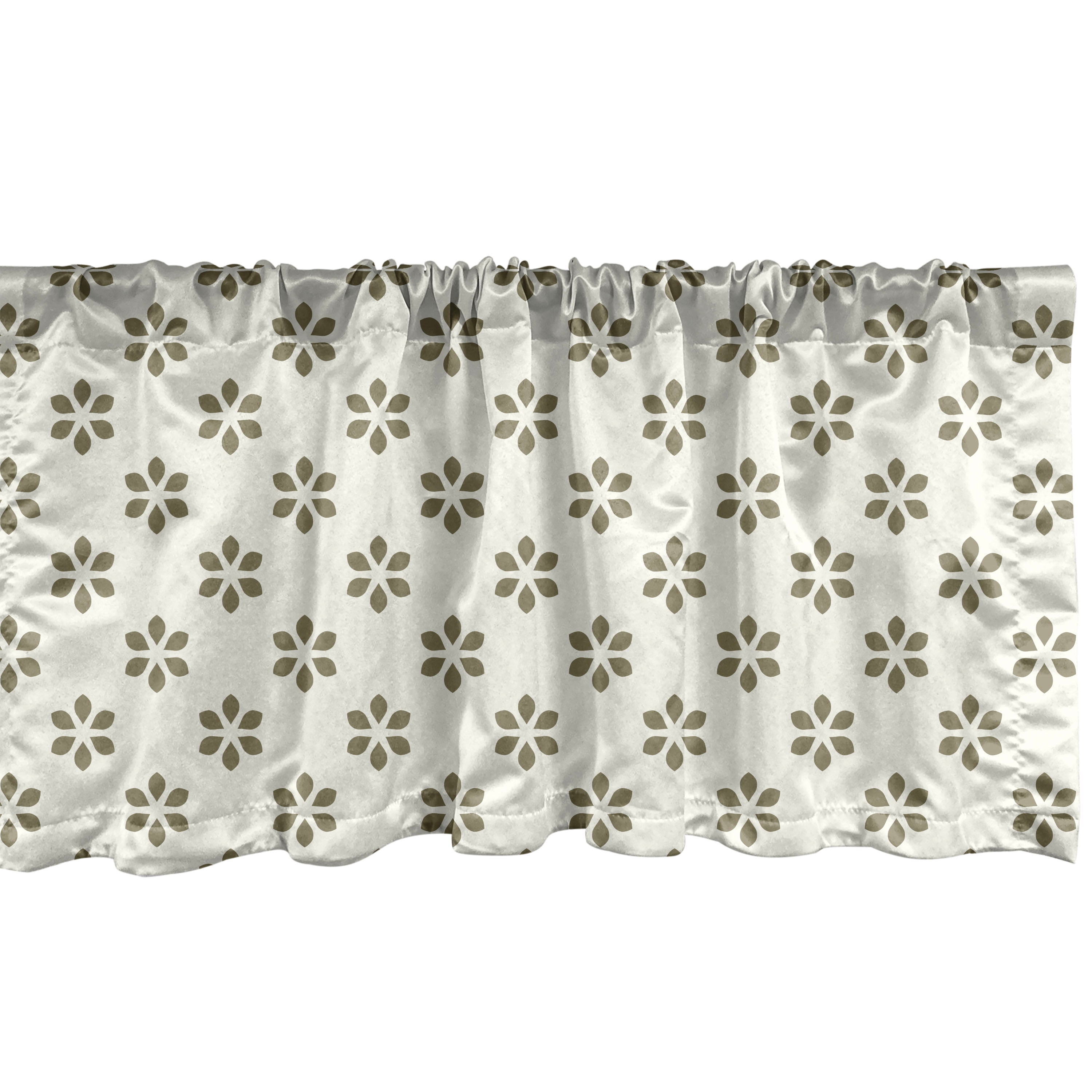 Ambesonne Floral Window Valance, Minimal Simple Botany Petals, 54" X 18 ...