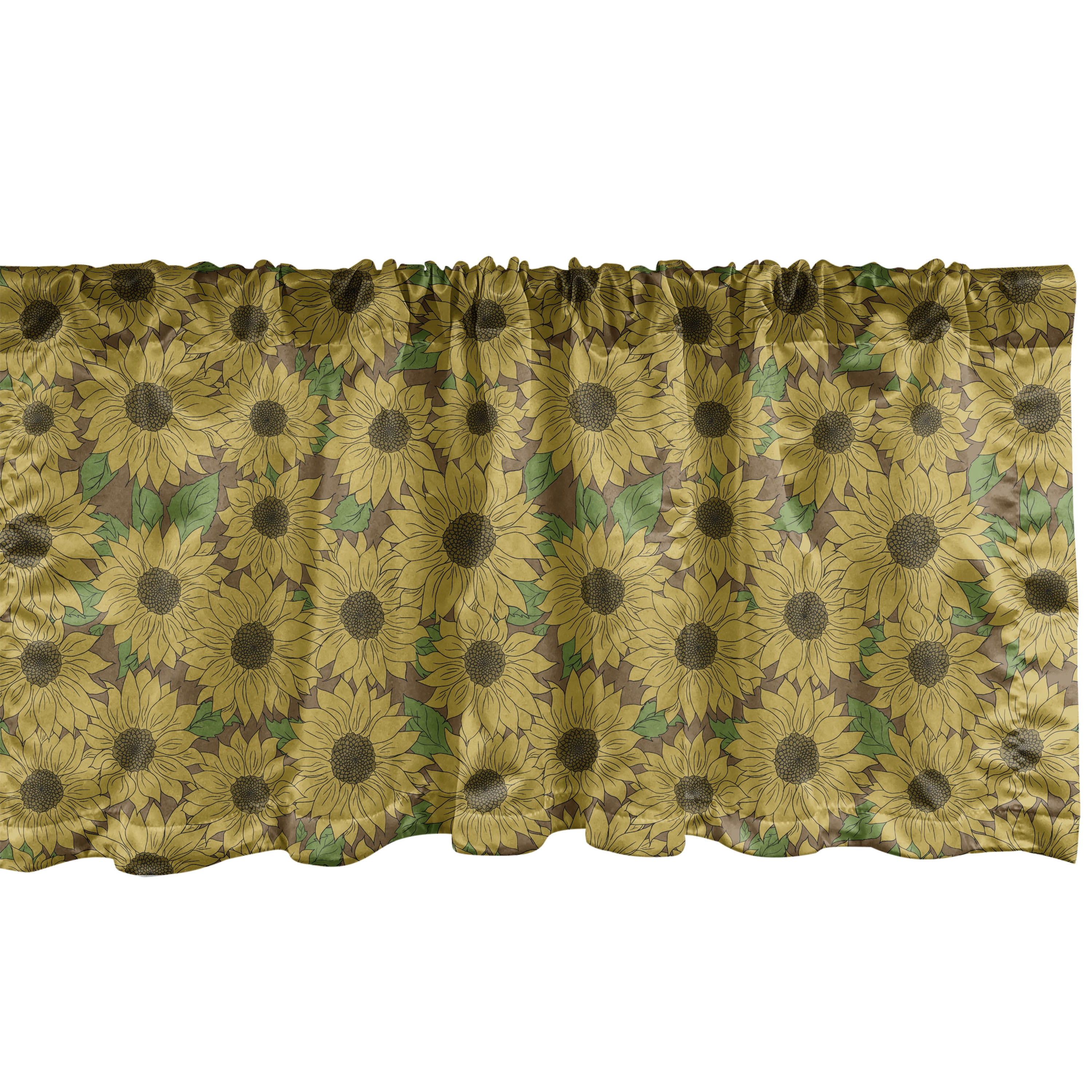 Ambesonne Floral Window Valance, Sunflowers Nature Beauty, 54" X 12 ...