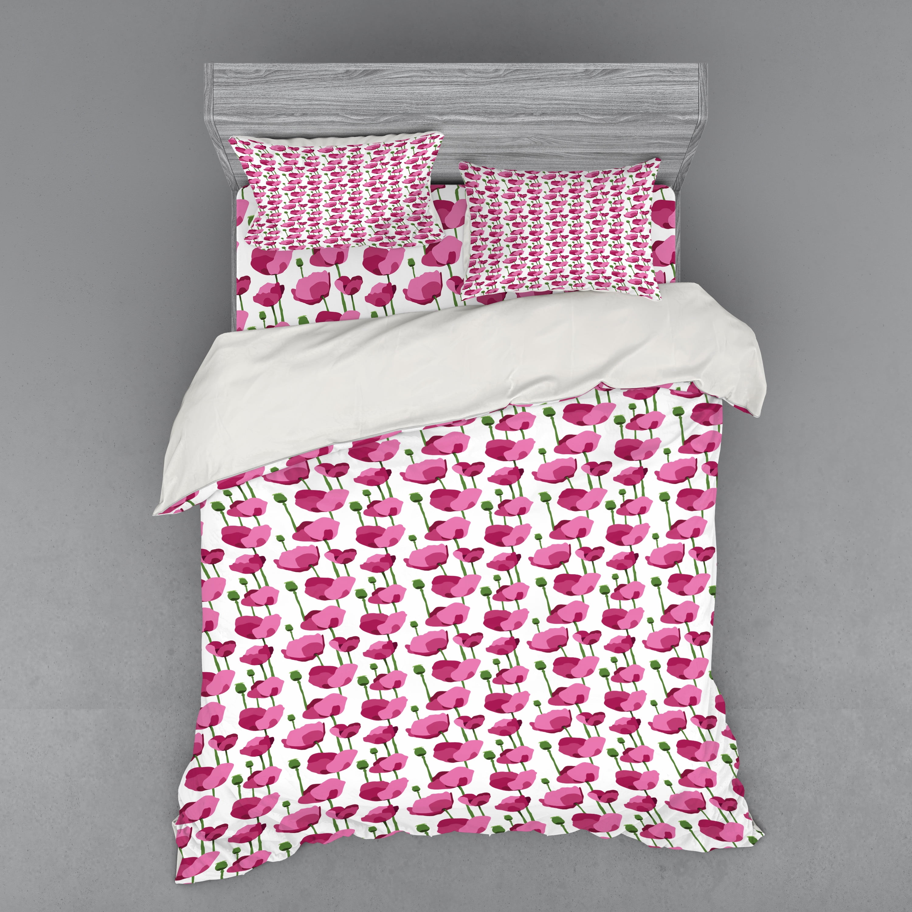 Ambesonne Flower Bedding Set 4 Pcs, Delicate Spring Floral Art, Queen ...