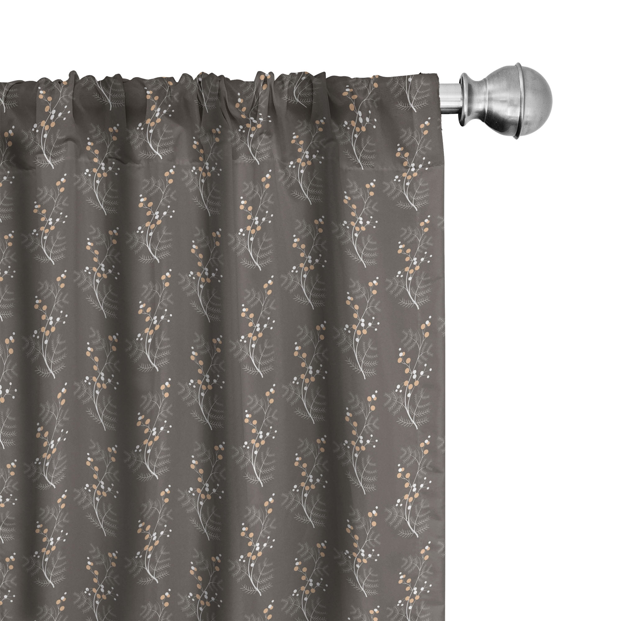 Ambesonne Flower Curtains, Spring Buds Branches, Pair of 28"x63 ...