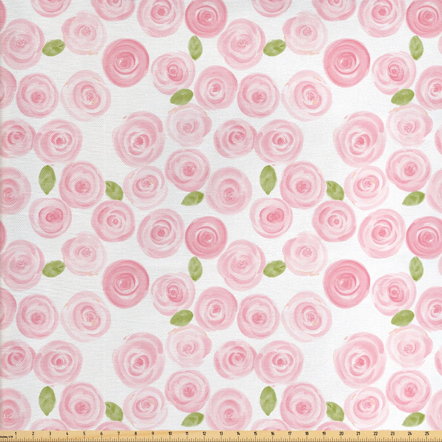 Ambesonne Flower Fabric by the Yard Upholstery, Bridal Roses Field Art ...